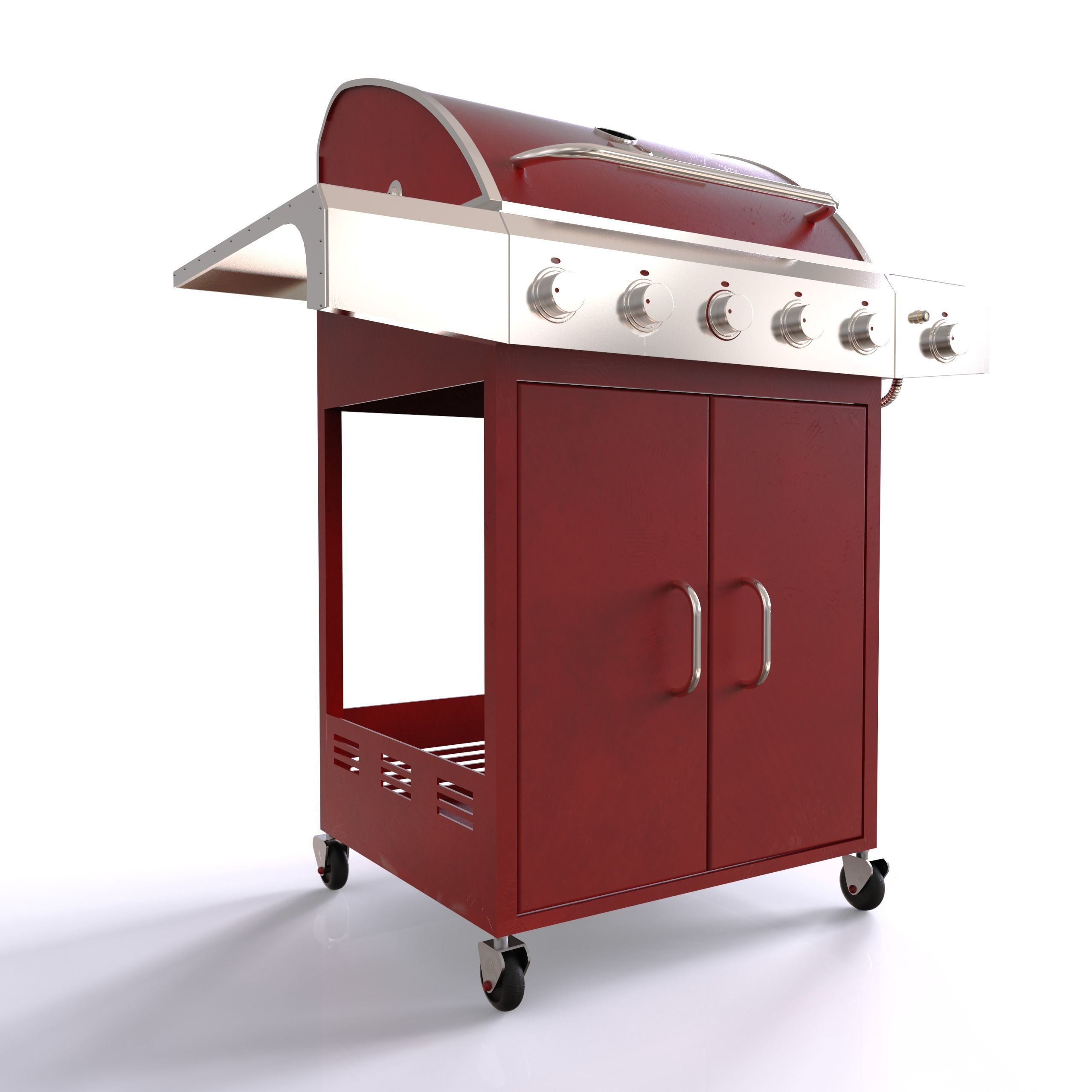 3D model Red Grill VR / AR / low-poly | CGTrader