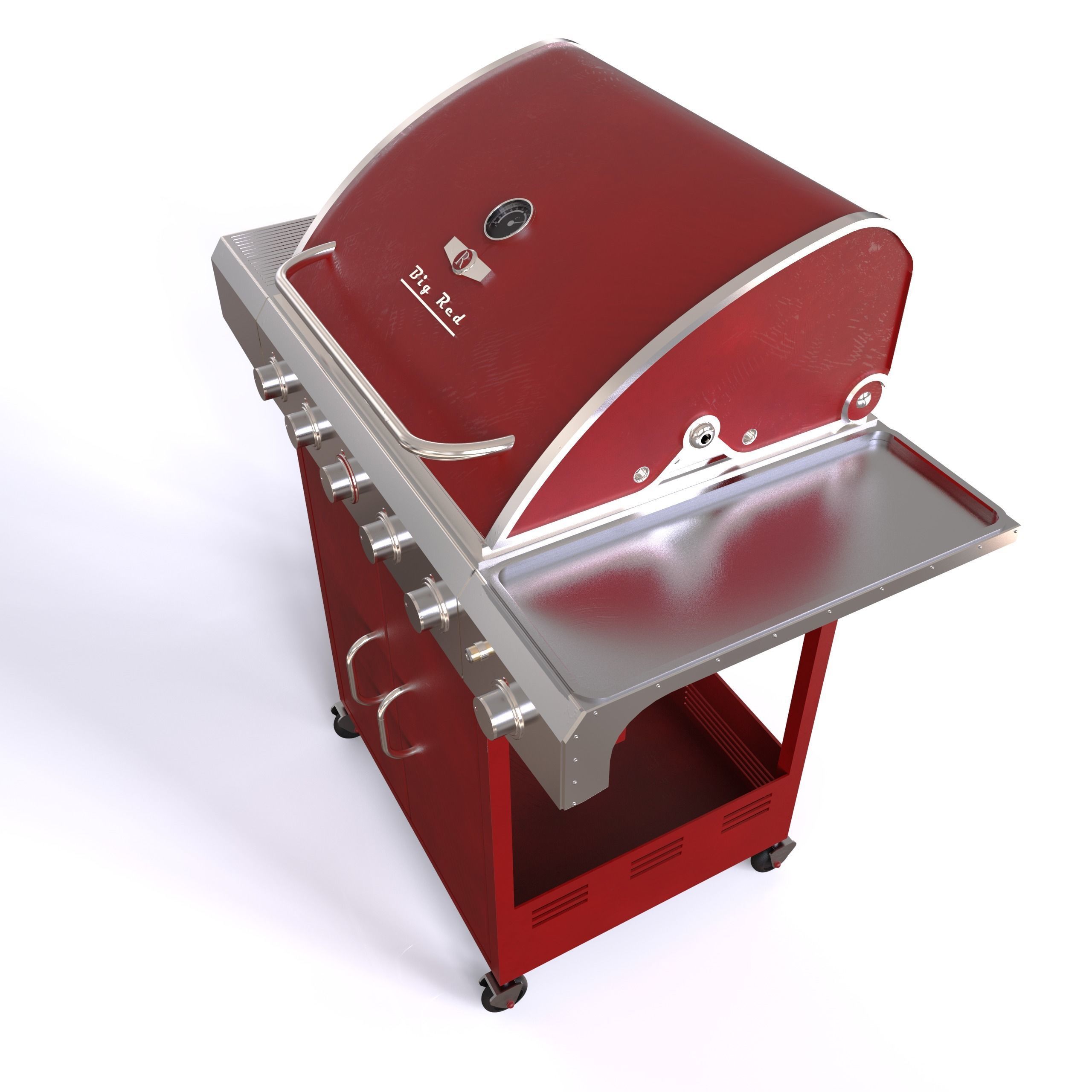 3D model Red Grill VR / AR / low-poly | CGTrader