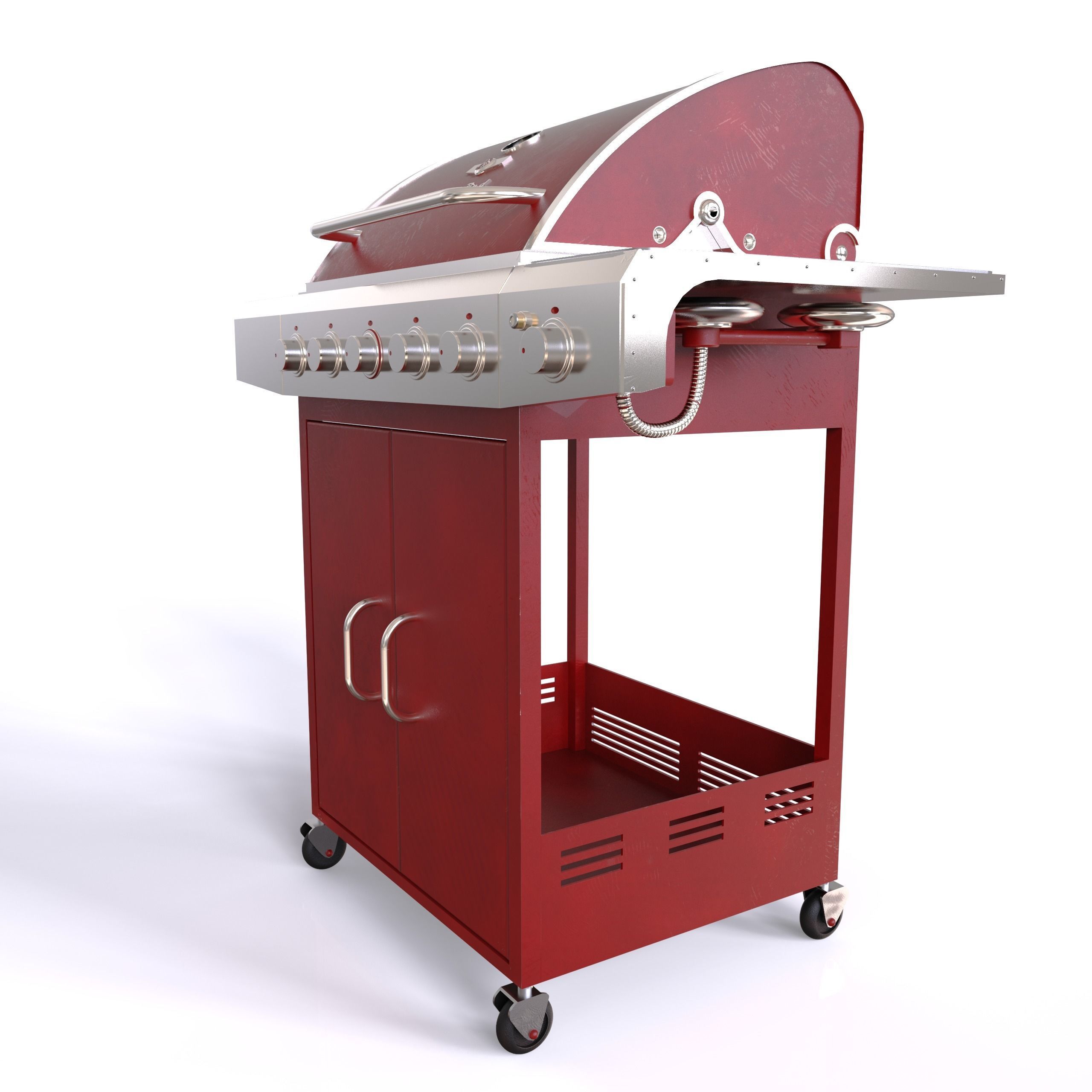 3D model Red Grill VR / AR / low-poly | CGTrader