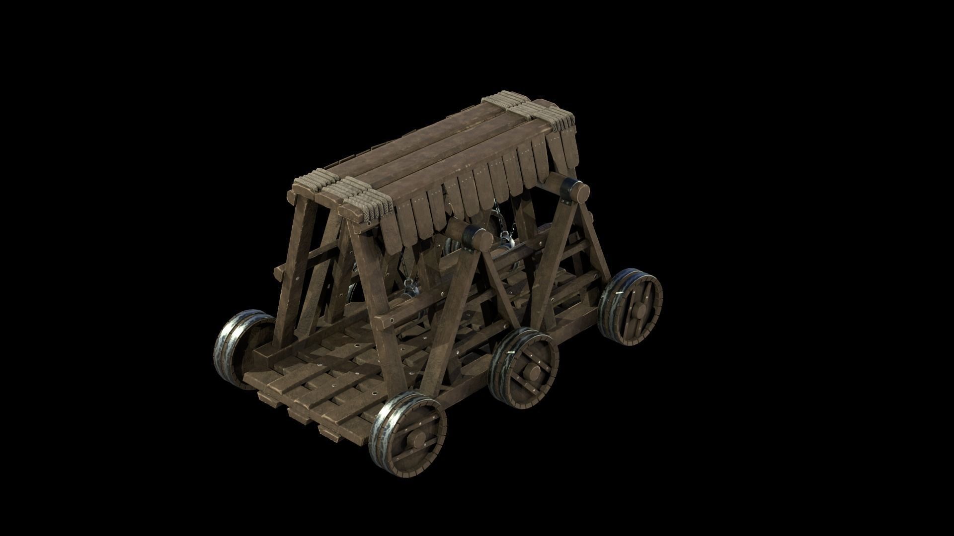 3D model Medieval Siege Weapon - Light Battering ram VR / AR / low-poly ...