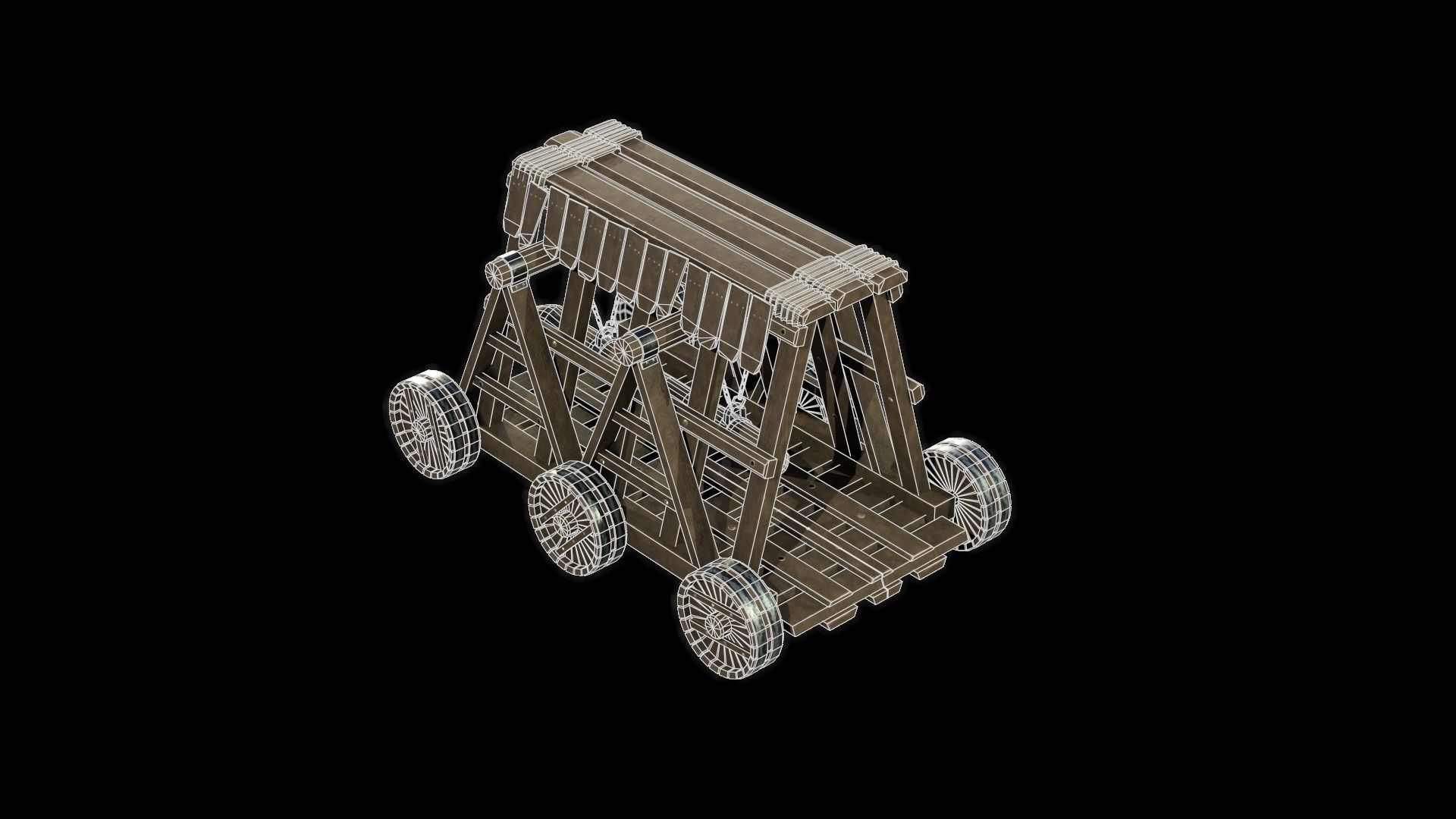 3D model Medieval Siege Weapon - Light Battering ram VR / AR / low-poly ...