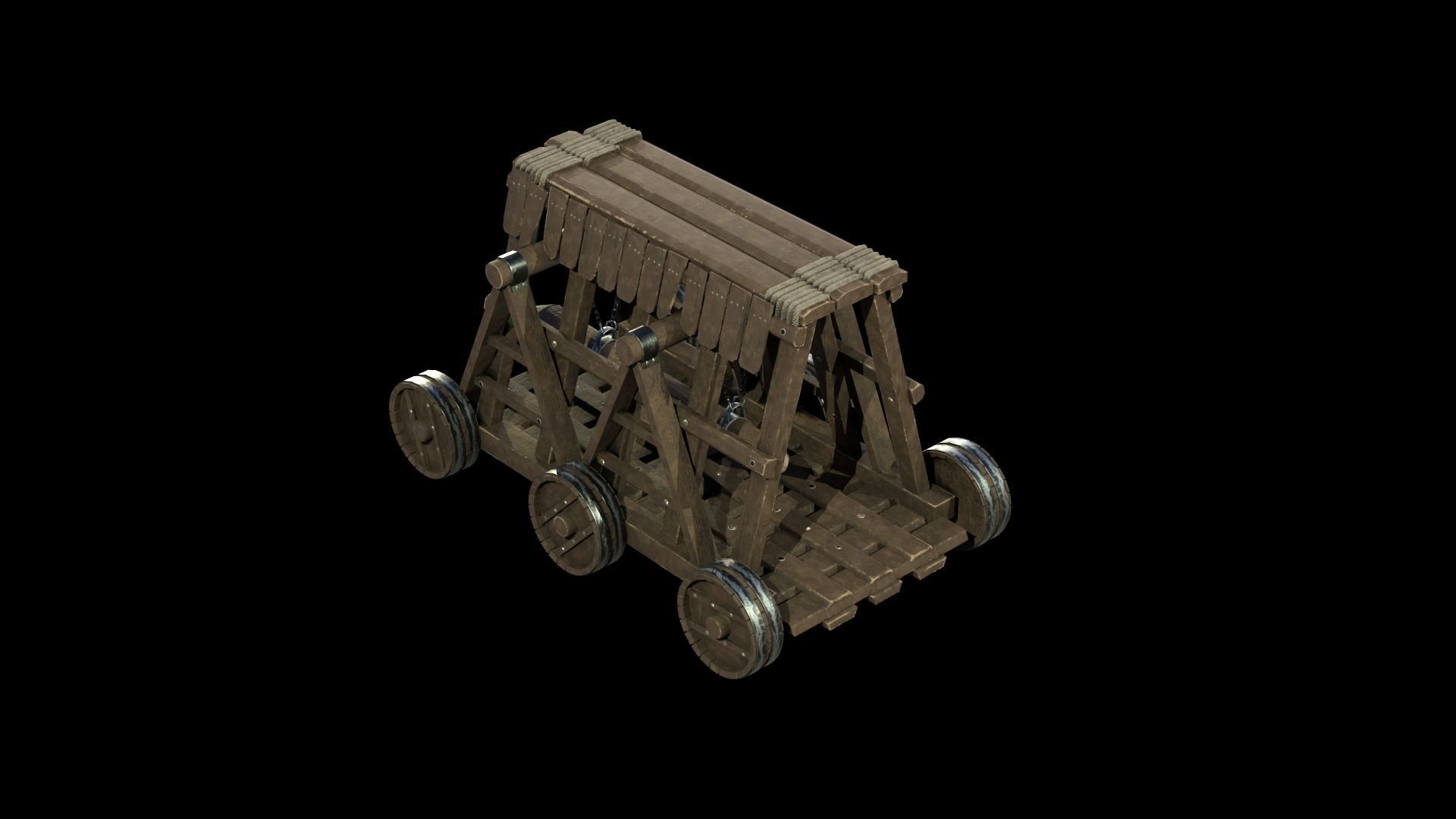 3D model Medieval Siege Weapon - Light Battering ram VR / AR / low-poly ...