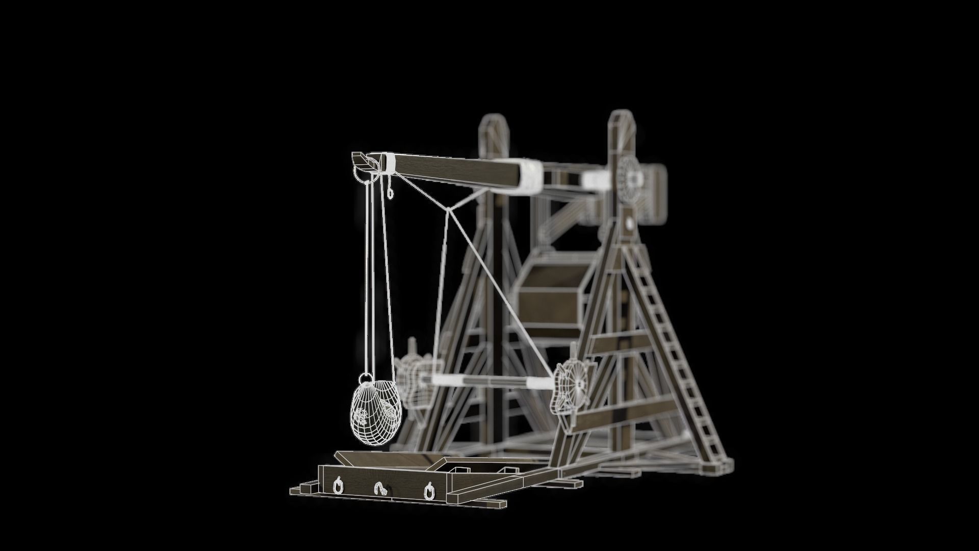 3D model Medieval Siege Weapon - Trebuchet VR / AR / low-poly | CGTrader