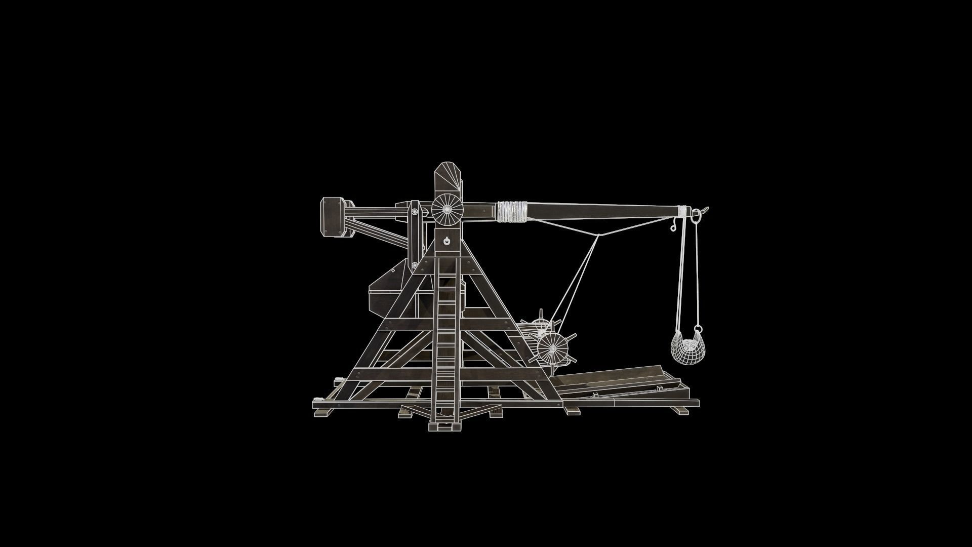 3D model Medieval Siege Weapon - Trebuchet VR / AR / low-poly | CGTrader
