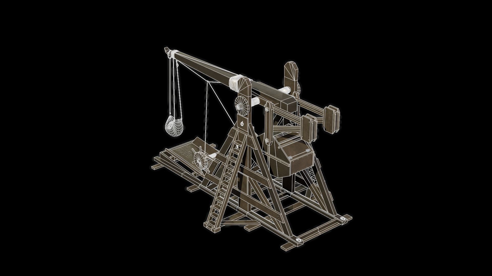 3D model Medieval Siege Weapon - Trebuchet VR / AR / low-poly | CGTrader