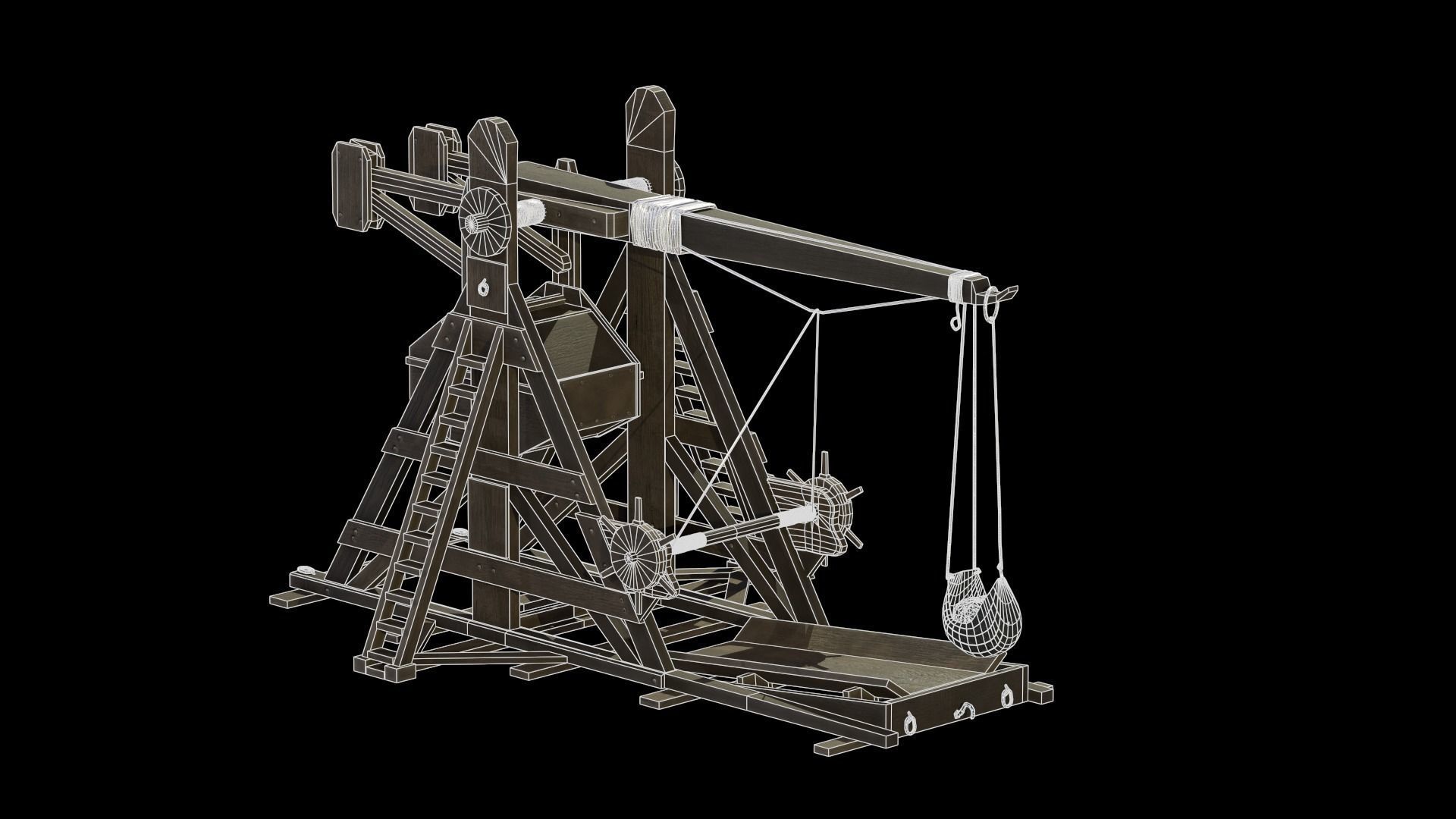 3D model Medieval Siege Weapon - Trebuchet VR / AR / low-poly | CGTrader