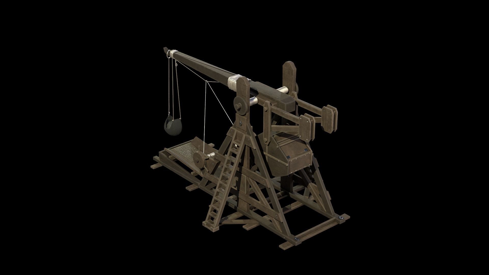 3D model Medieval Siege Weapon - Trebuchet VR / AR / low-poly | CGTrader