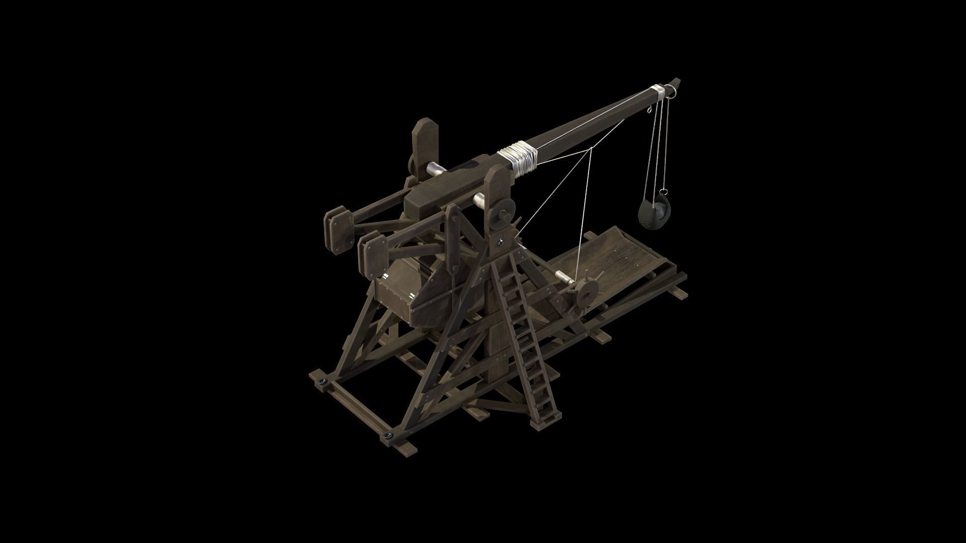 3D model Medieval Siege Weapon - Trebuchet VR / AR / low-poly | CGTrader
