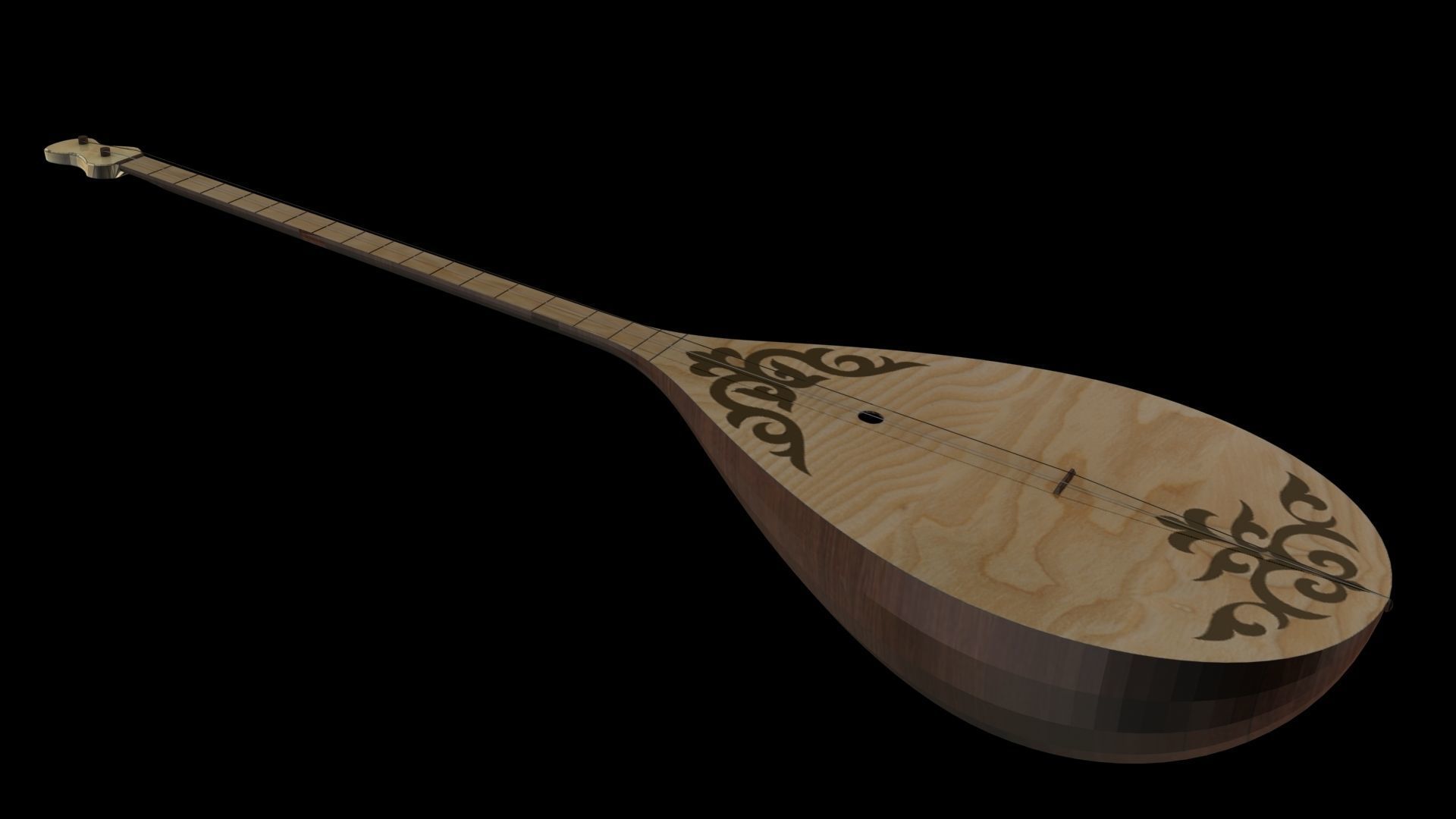 3D model Dombra kazakh musical instrument VR / AR / low-poly | CGTrader