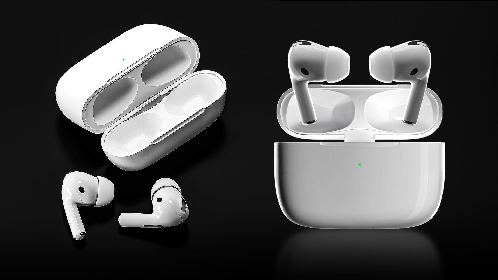 Airpod Max and Airpod Pro Headphone Set Full Color 3D model | CGTrader