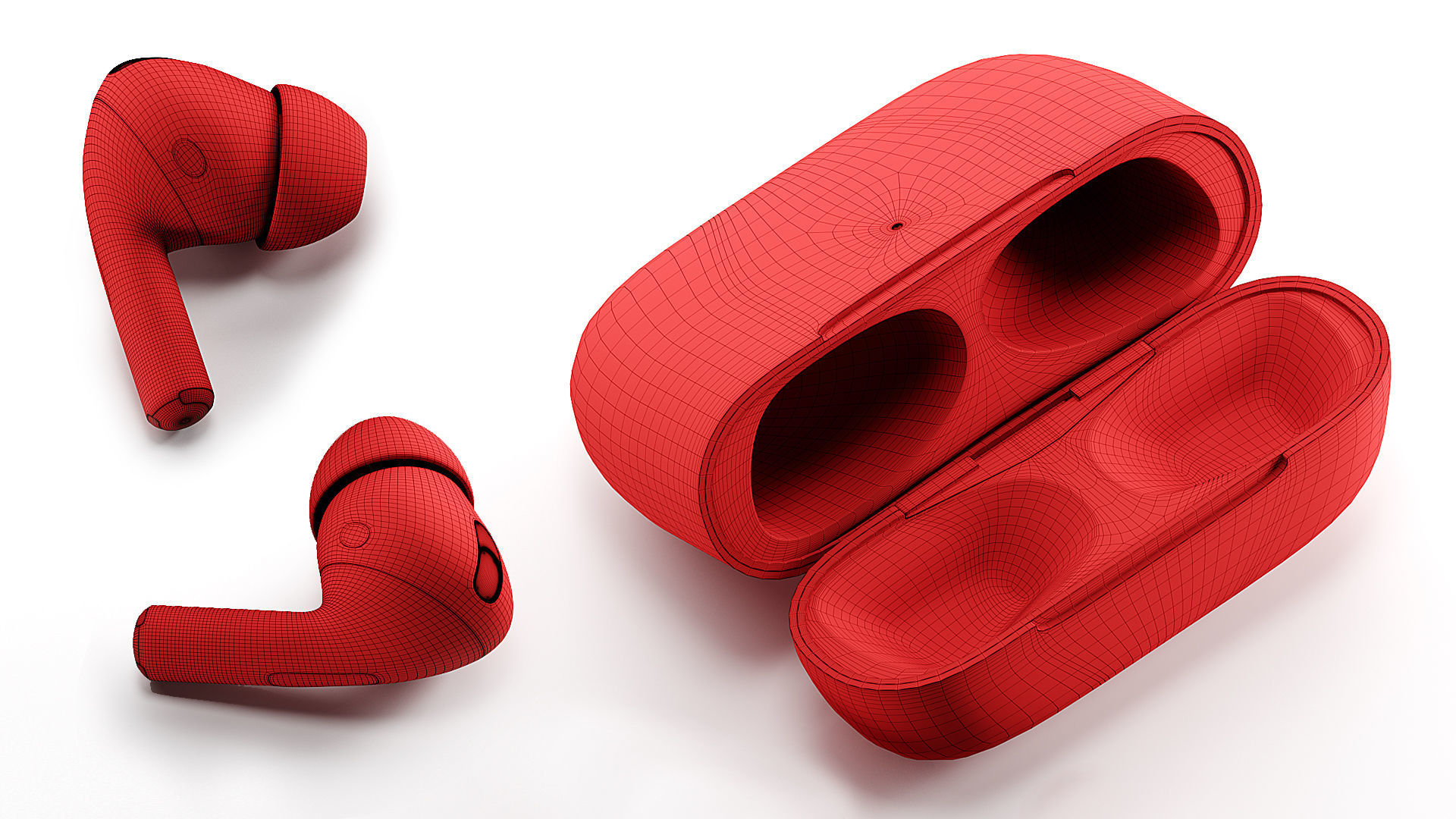 Airpod Max and Airpod Pro Headphone Set Full Color 3D model | CGTrader