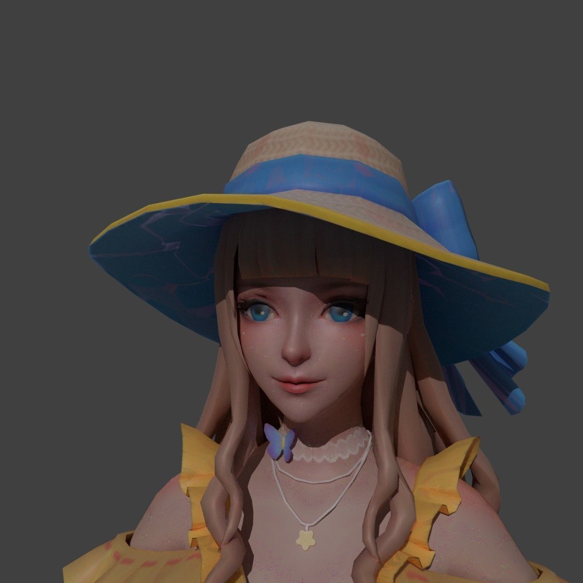 3D model summer girl VR / AR / low-poly | CGTrader