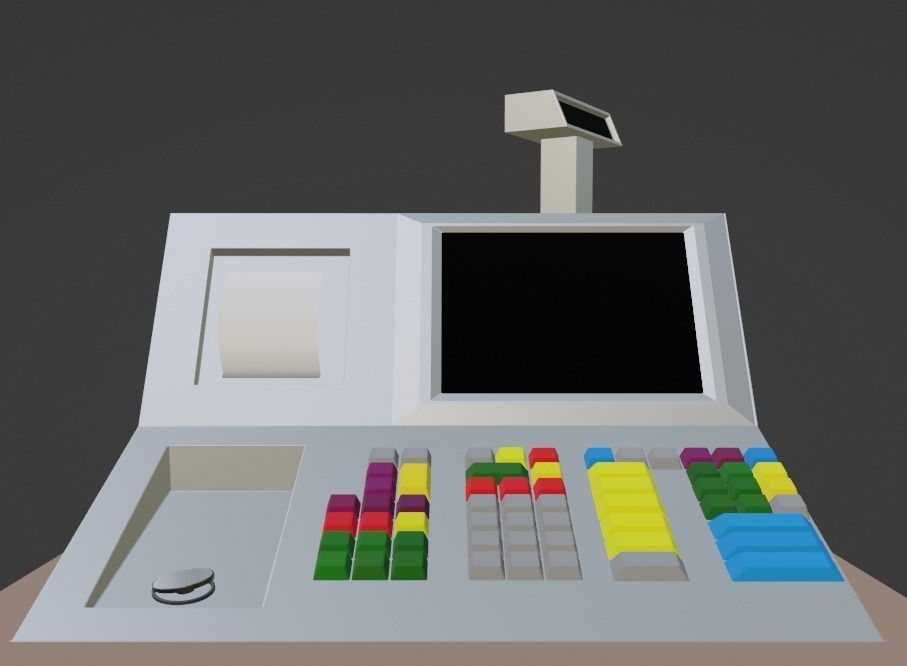 3D model CashRegister LowPoly VR / AR / low-poly | CGTrader