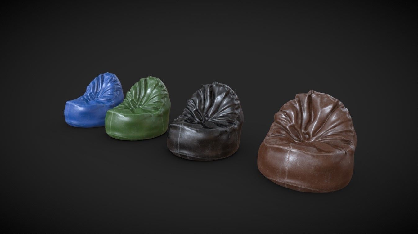 3D model Bean Bags - VR Ready VR / AR / low-poly | CGTrader