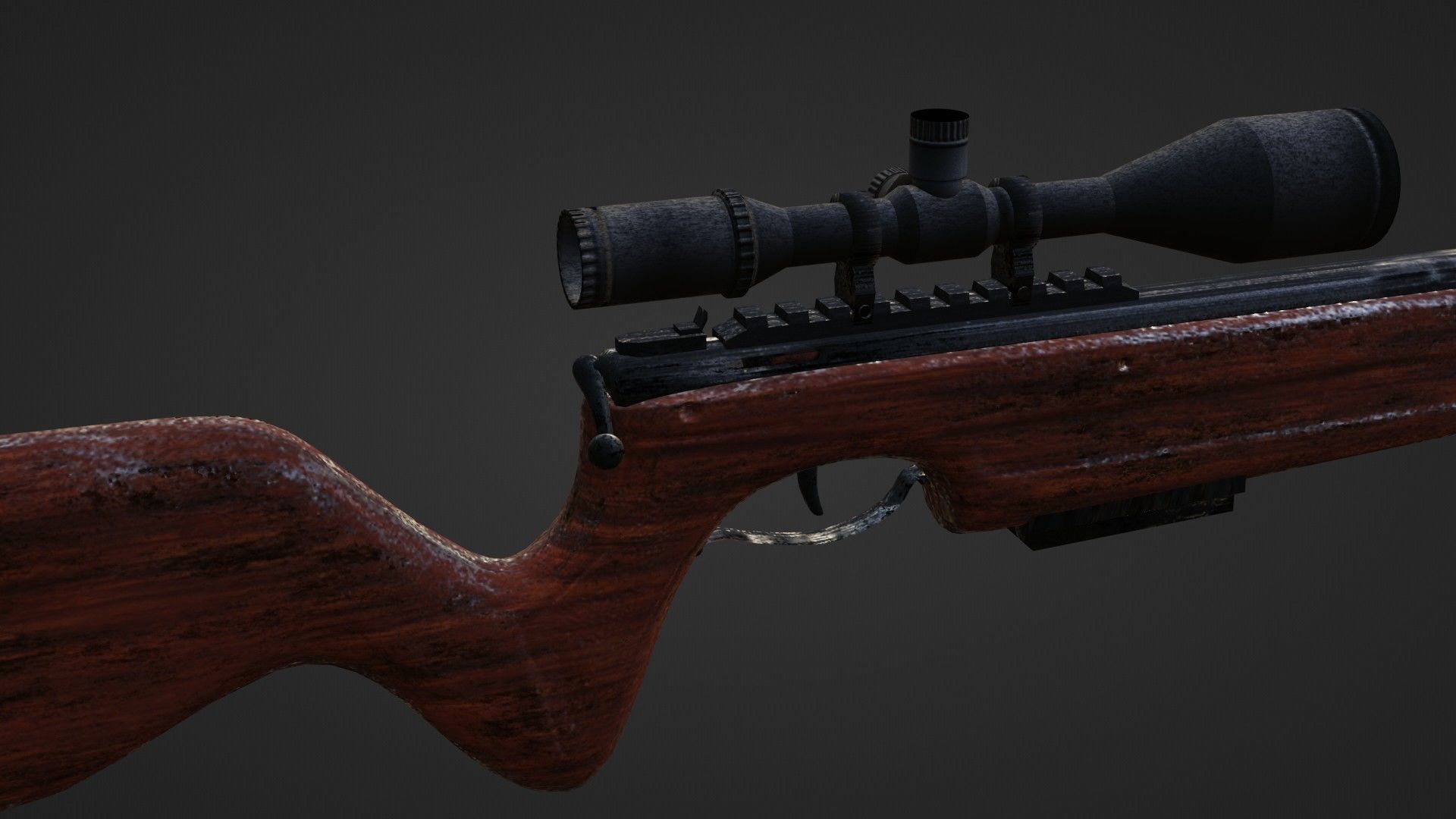 3D model Rifle with scope VR / AR / low-poly | CGTrader
