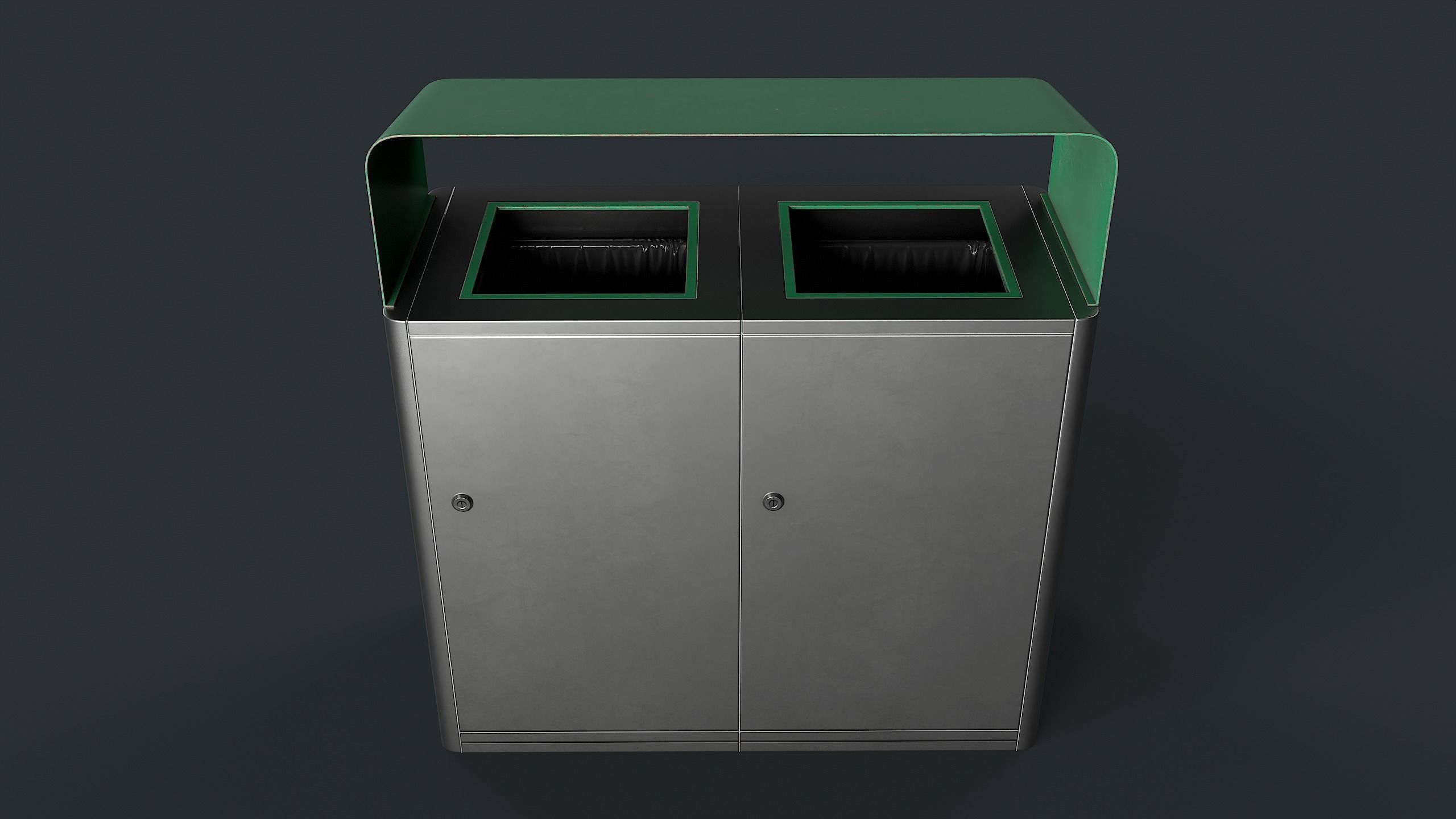 3D model Street Trash Can 18 PBR Game Ready VR / AR / low-poly | CGTrader