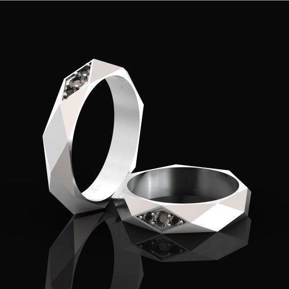 Boucheron Facette wedding ring 817 3D model 3D printable | CGTrader