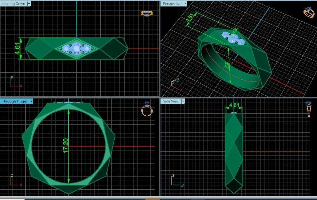 Boucheron Facette wedding ring 817 3D model 3D printable | CGTrader