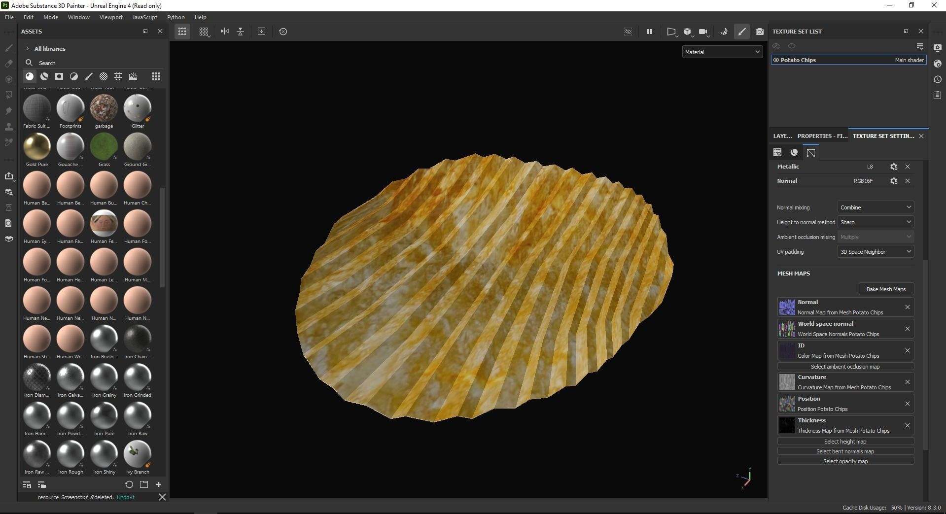 3D model Potato Chips 3D Model VR / AR / low-poly | CGTrader