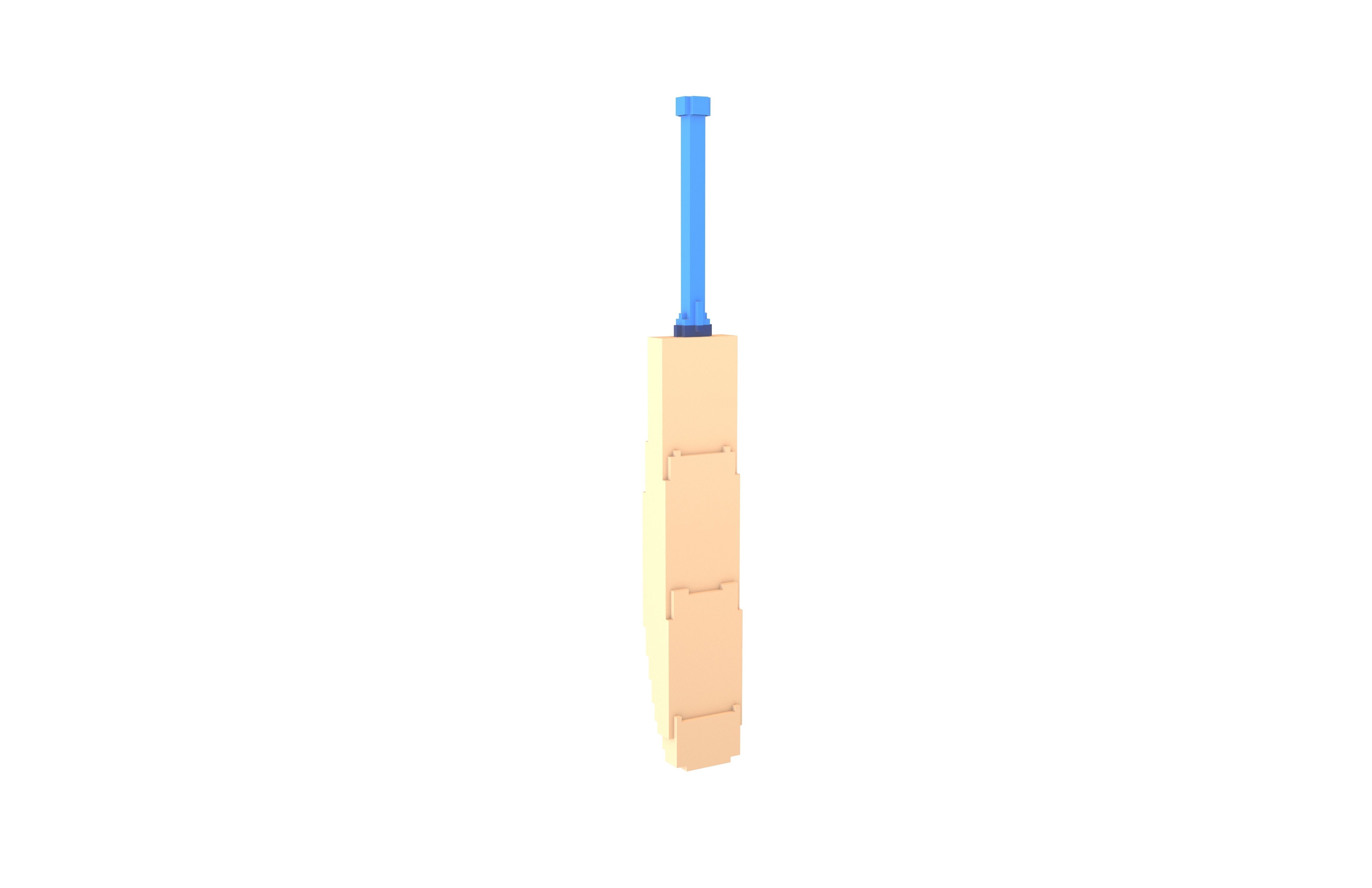 3D model Voxel Cricket Bat v1 001 VR / AR / low-poly | CGTrader