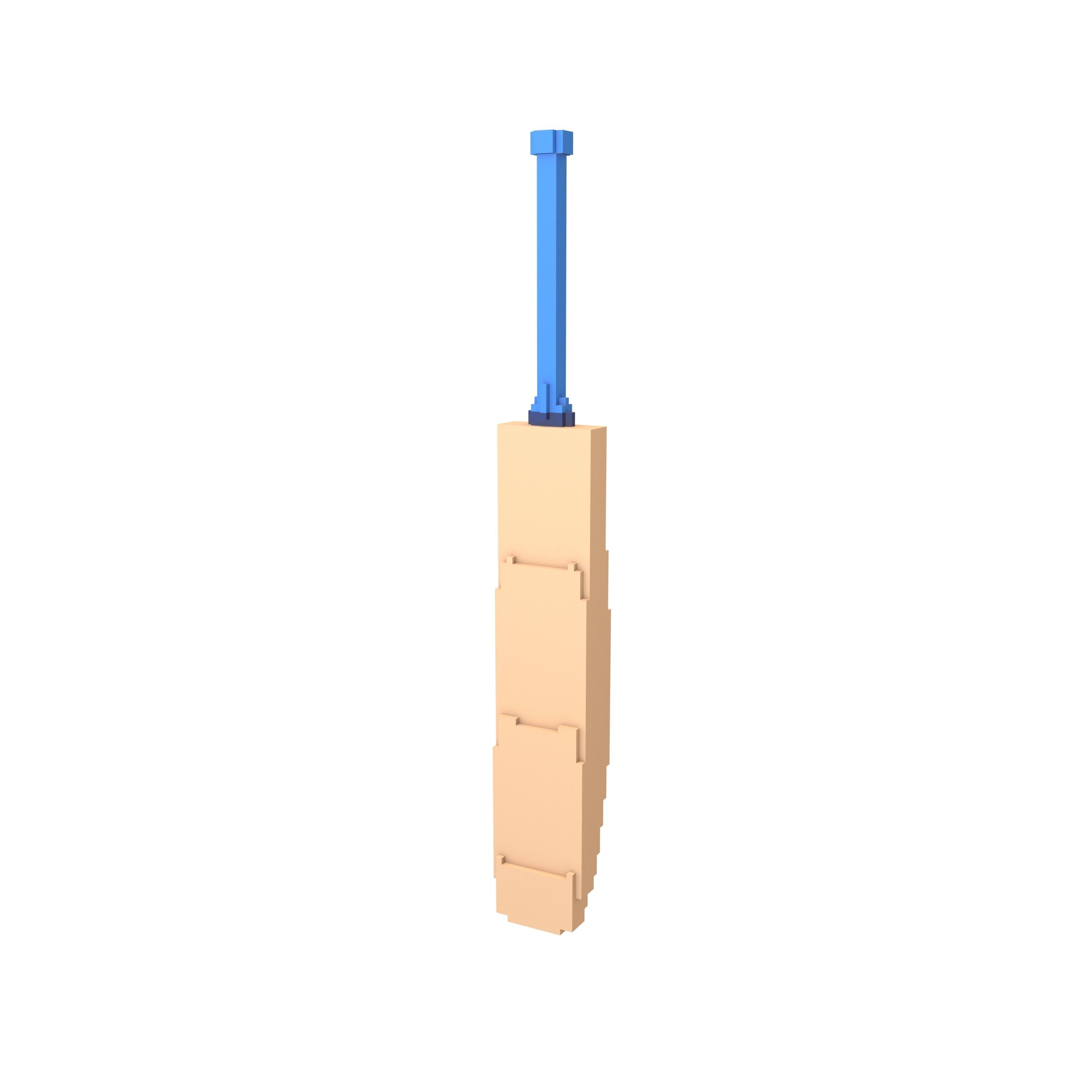 3D model Voxel Cricket Bat v1 001 VR / AR / low-poly | CGTrader