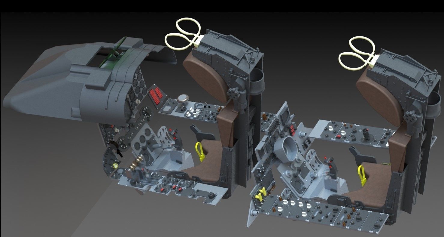 F4 Phantom Hight definition work Cockpit 3D model 3D printable | CGTrader