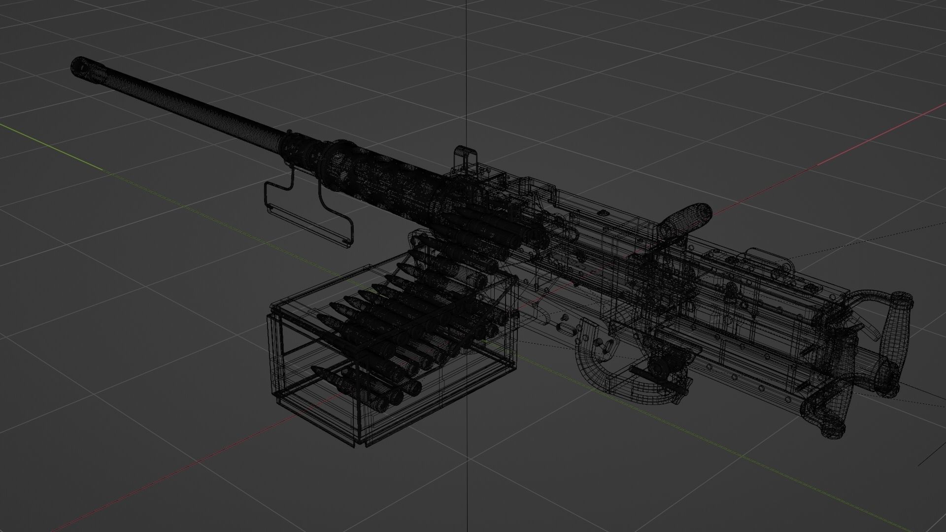Browning M2 Mounted Machine Gun - Procedurally Animated 3D model ...