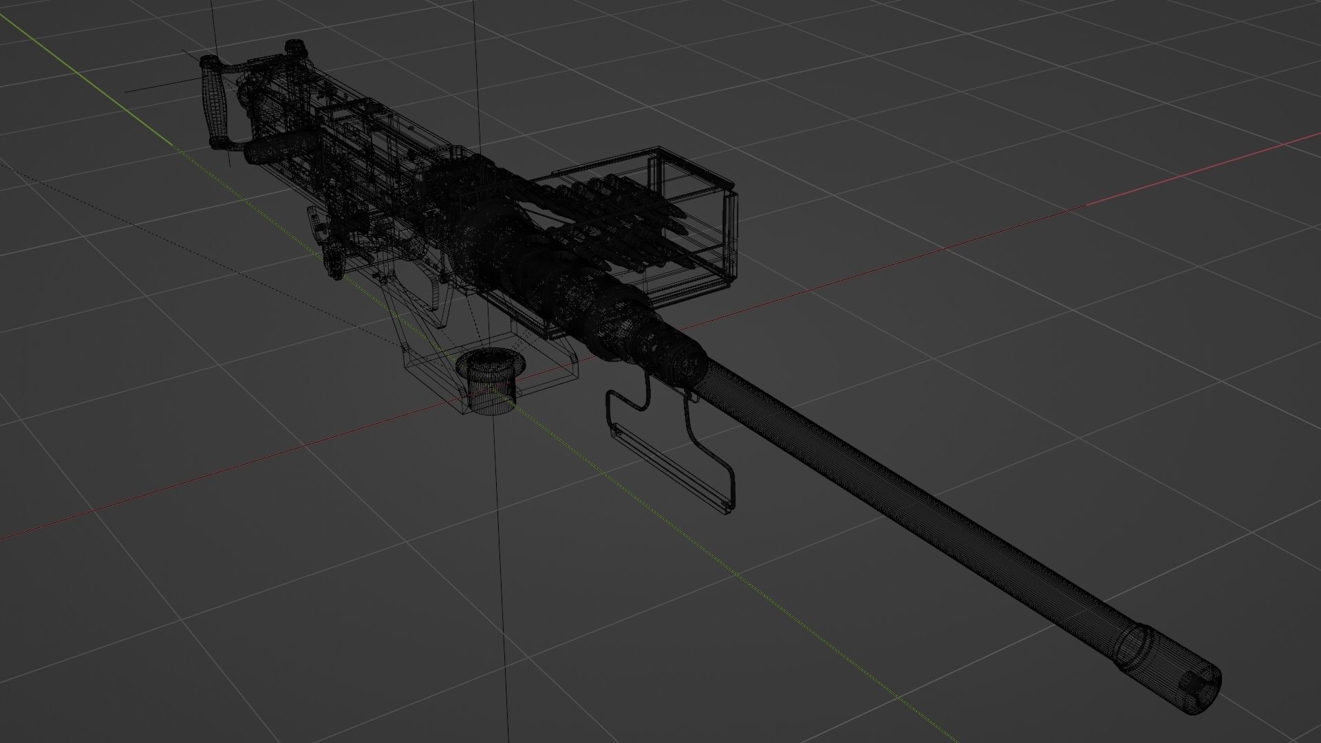 Browning M2 Mounted Machine Gun - Procedurally Animated 3D model ...