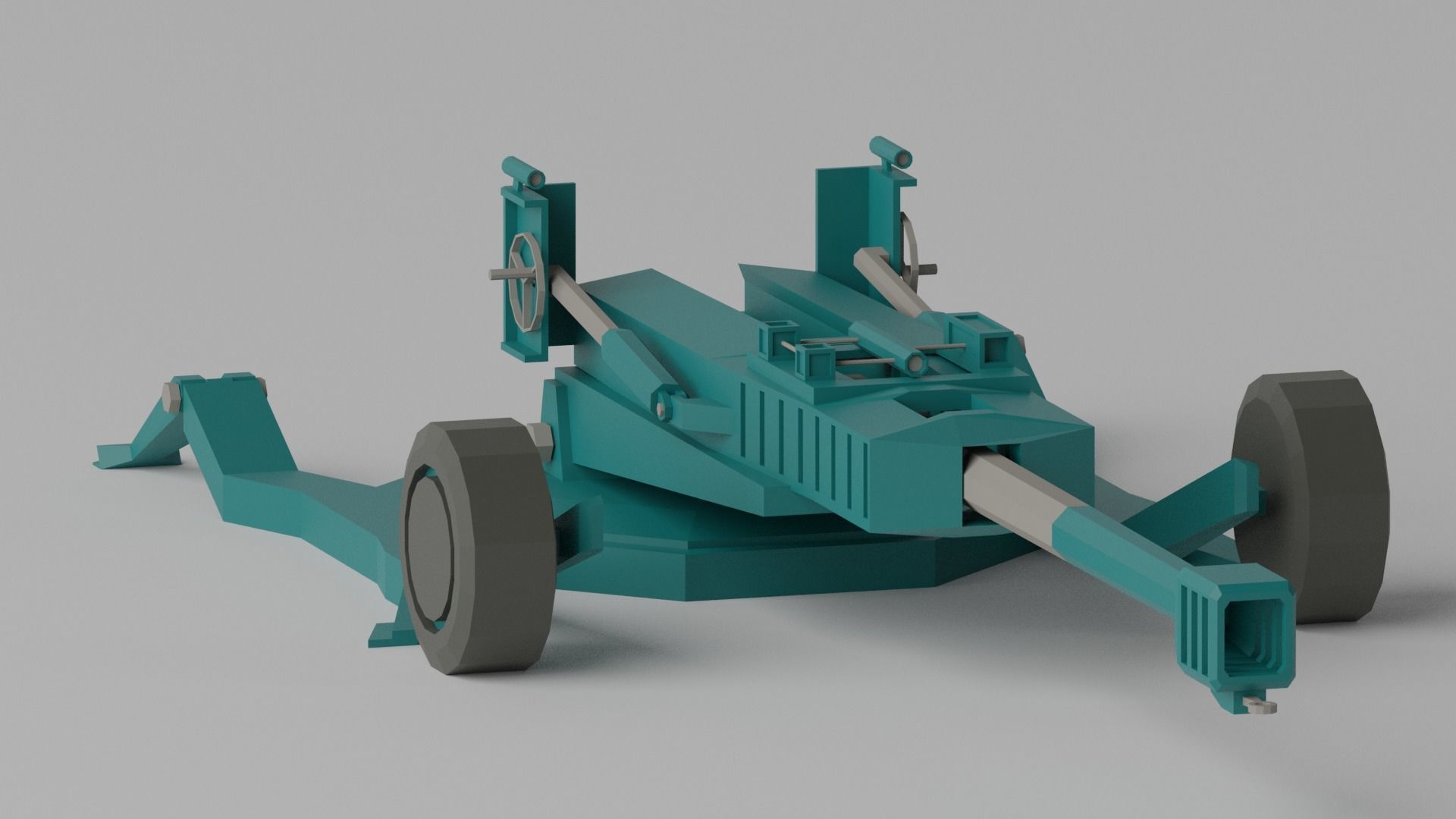 3D model Cartoon Lowpoly M777 Howitzer VR / AR / low-poly | CGTrader