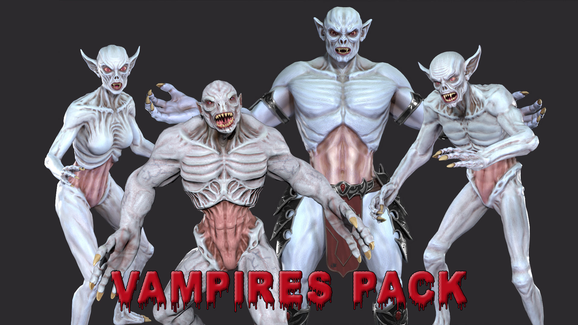3D Model Collection Vampires Pack VR / AR / low-poly | CGTrader
