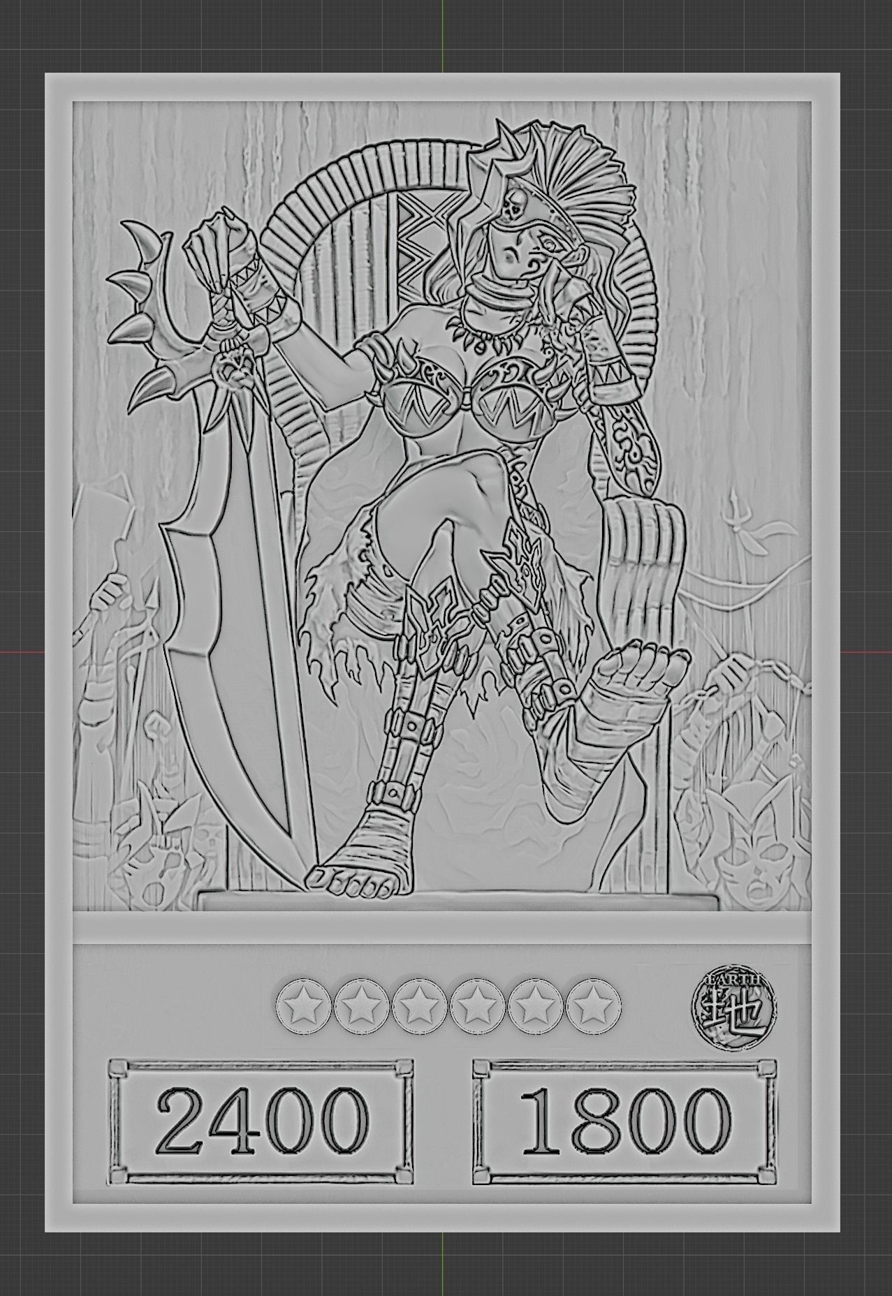 Amazoness Queen - yugioh 3D model 3D printable | CGTrader