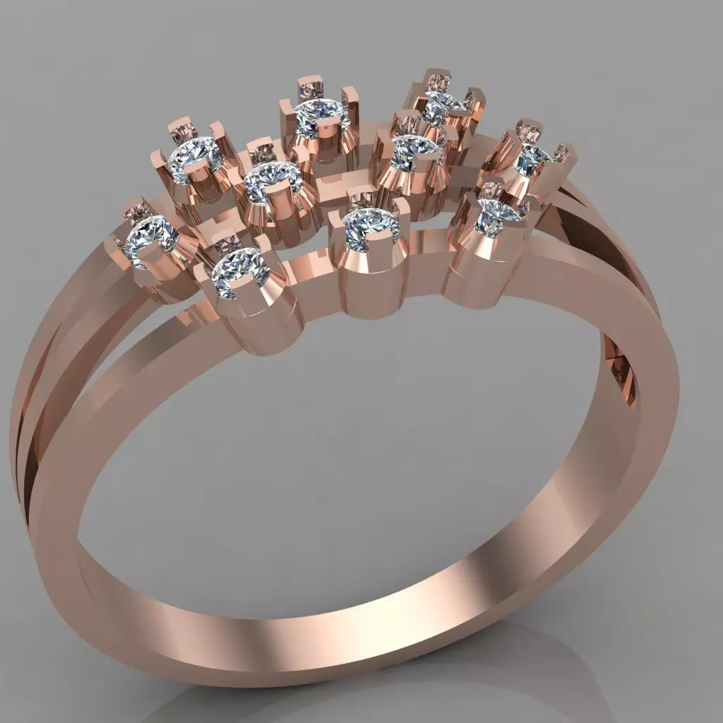 Wedding Engagement Women Ring 3D print model 3D print mode 3D model 3D ...