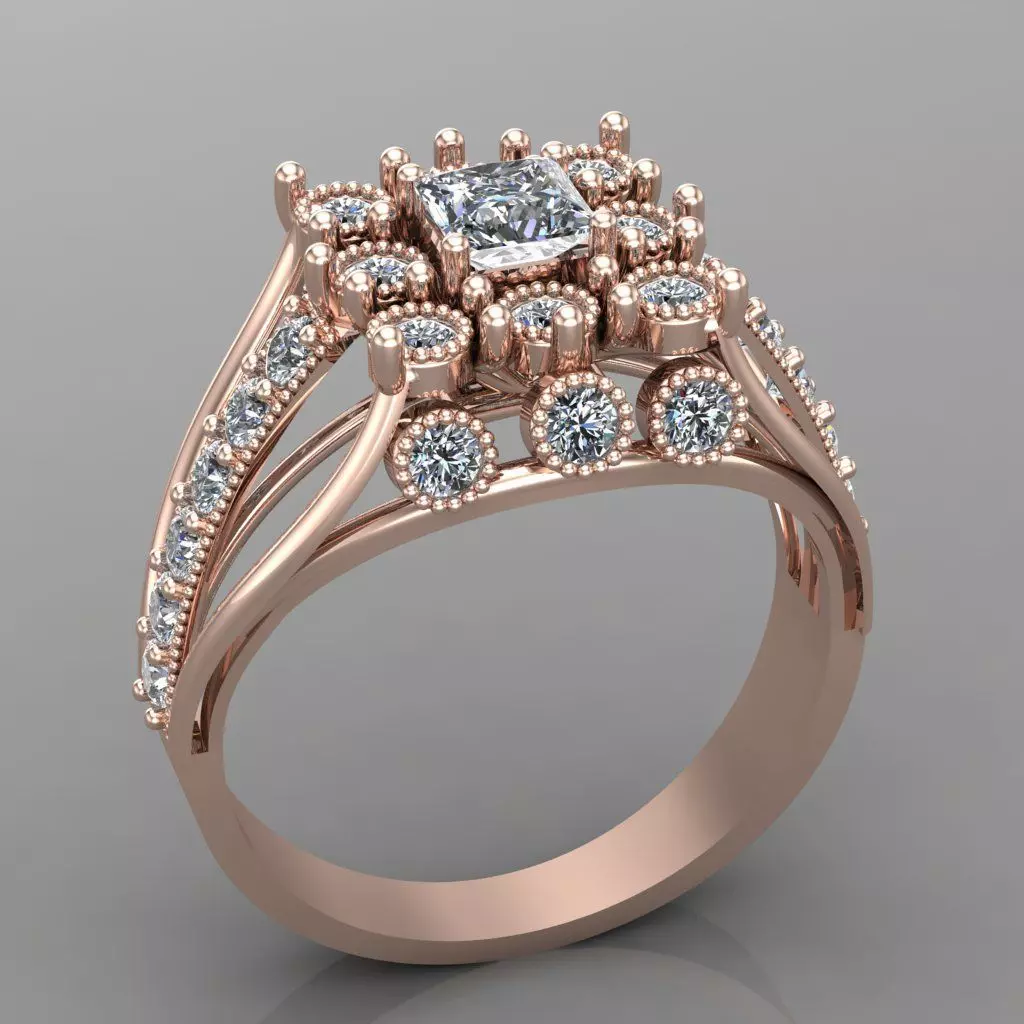 Wedding Engagement Women Ring 3D print model 3D print mode 3D model 3D ...