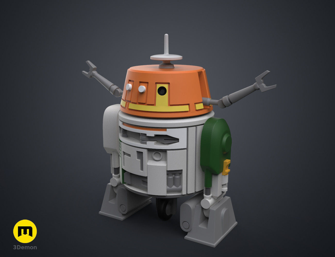 C1-10P Chopper Droid - Star Wars 3D model 3D printable | CGTrader