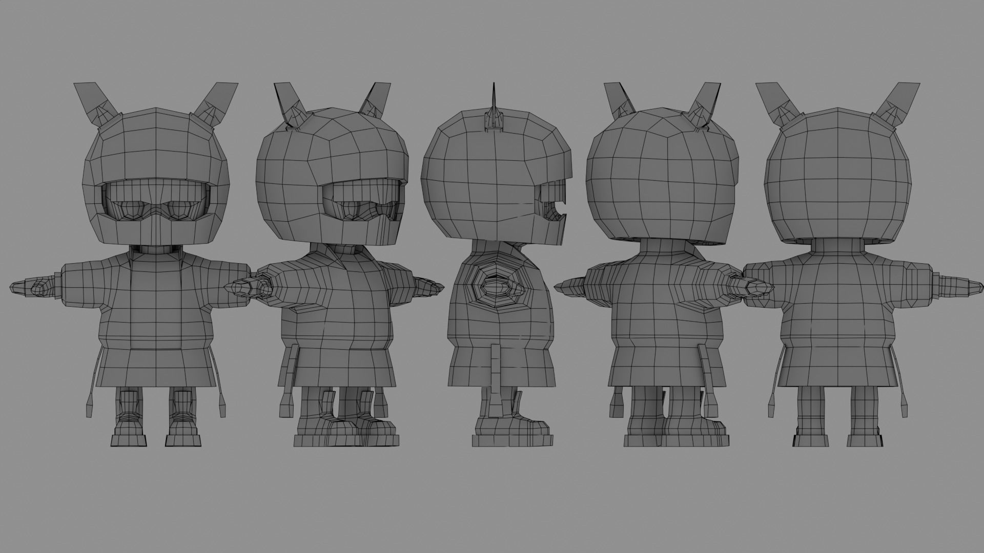 3D model Cartoon Mini Girl 5 VR / AR / low-poly | CGTrader