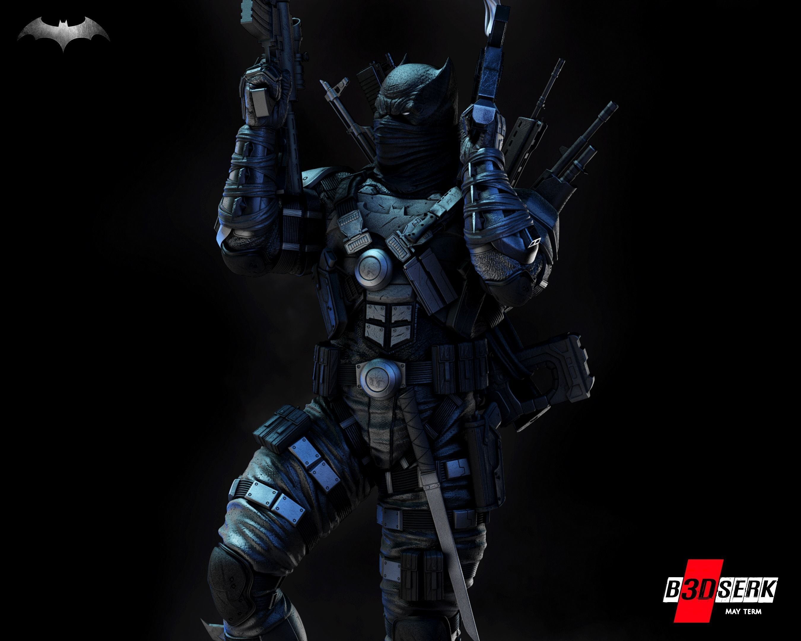 B3DSERK May term 2023 Grim Knight Sculpture ready for printing 3D model ...