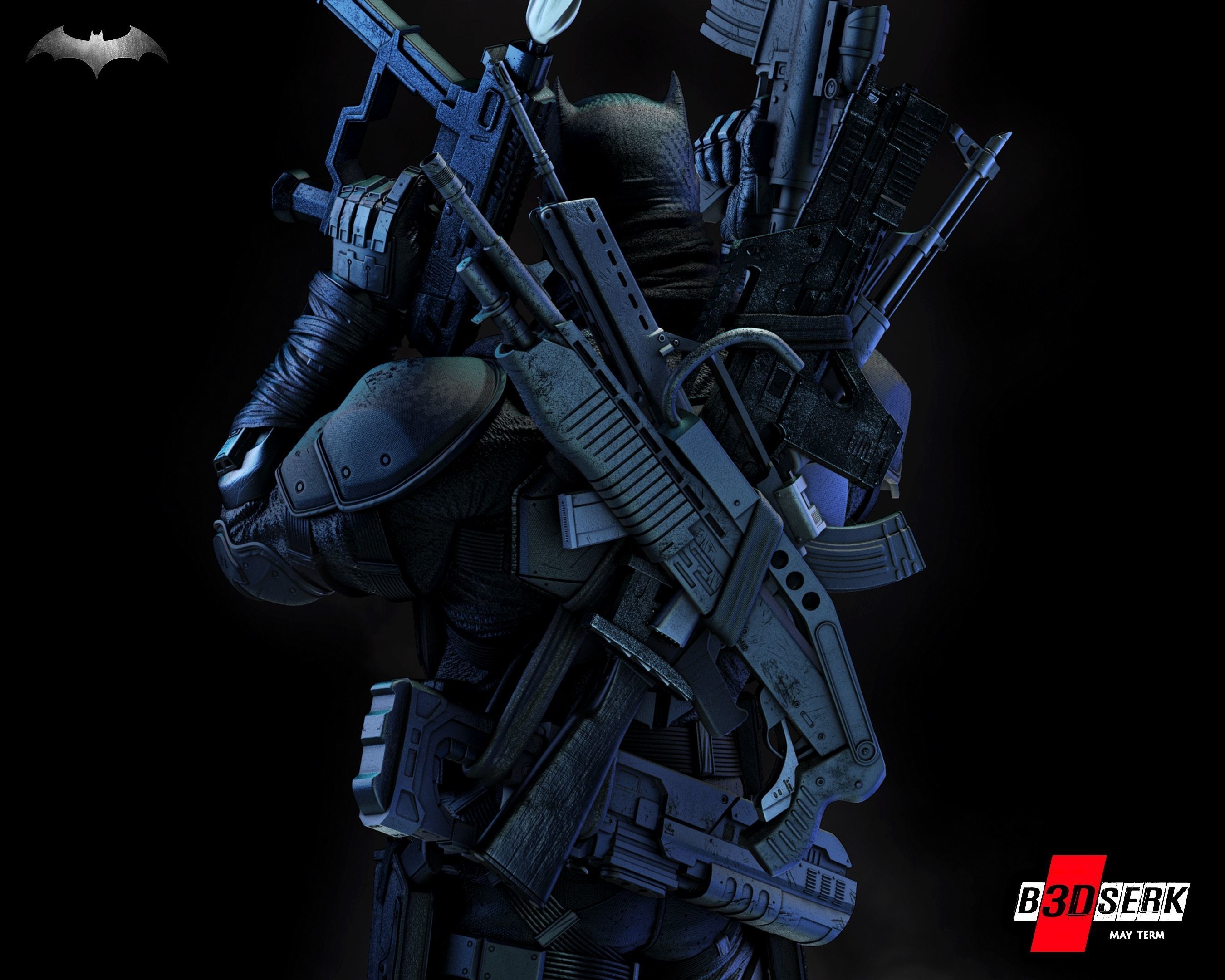 B3DSERK May term 2023 Grim Knight Sculpture ready for printing 3D model ...