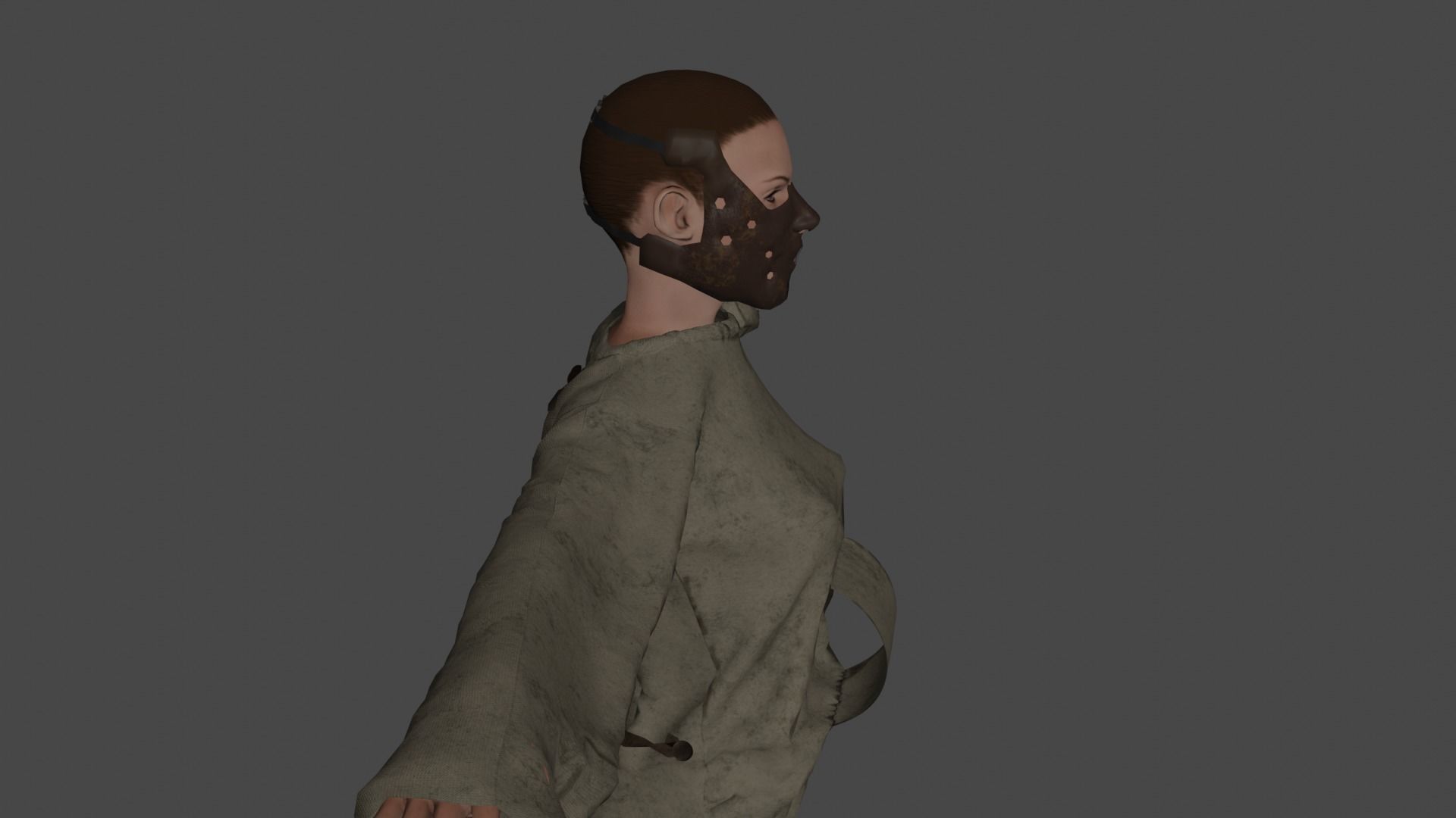 Mental Hospital Female Patient Character 3D model rigged | CGTrader