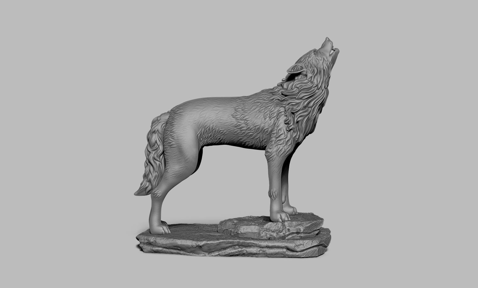 Pack of wolves 3D model 3D printable | CGTrader