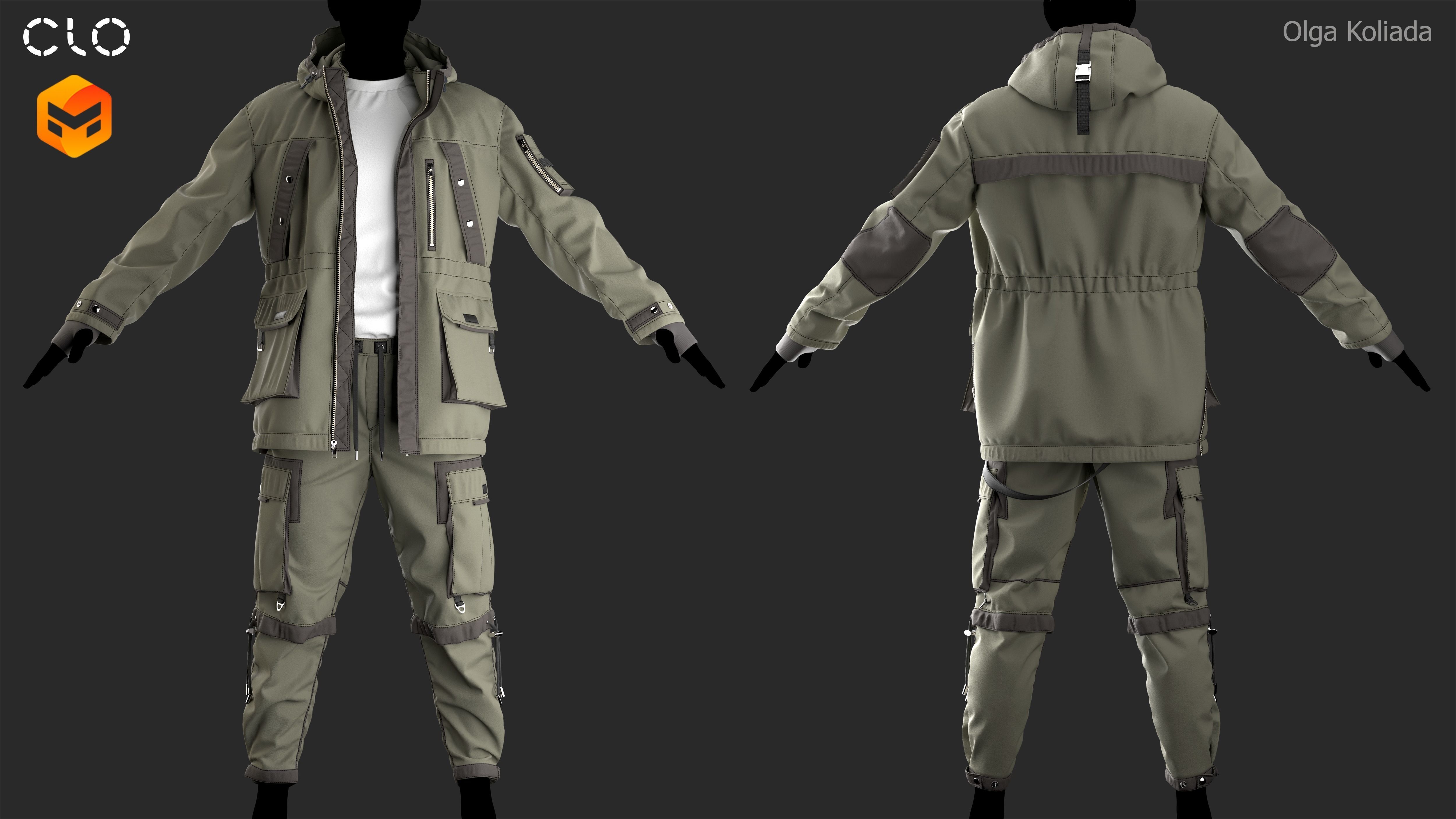 Urban Outfit Marvelous Designer project and OBJ 3D model | CGTrader