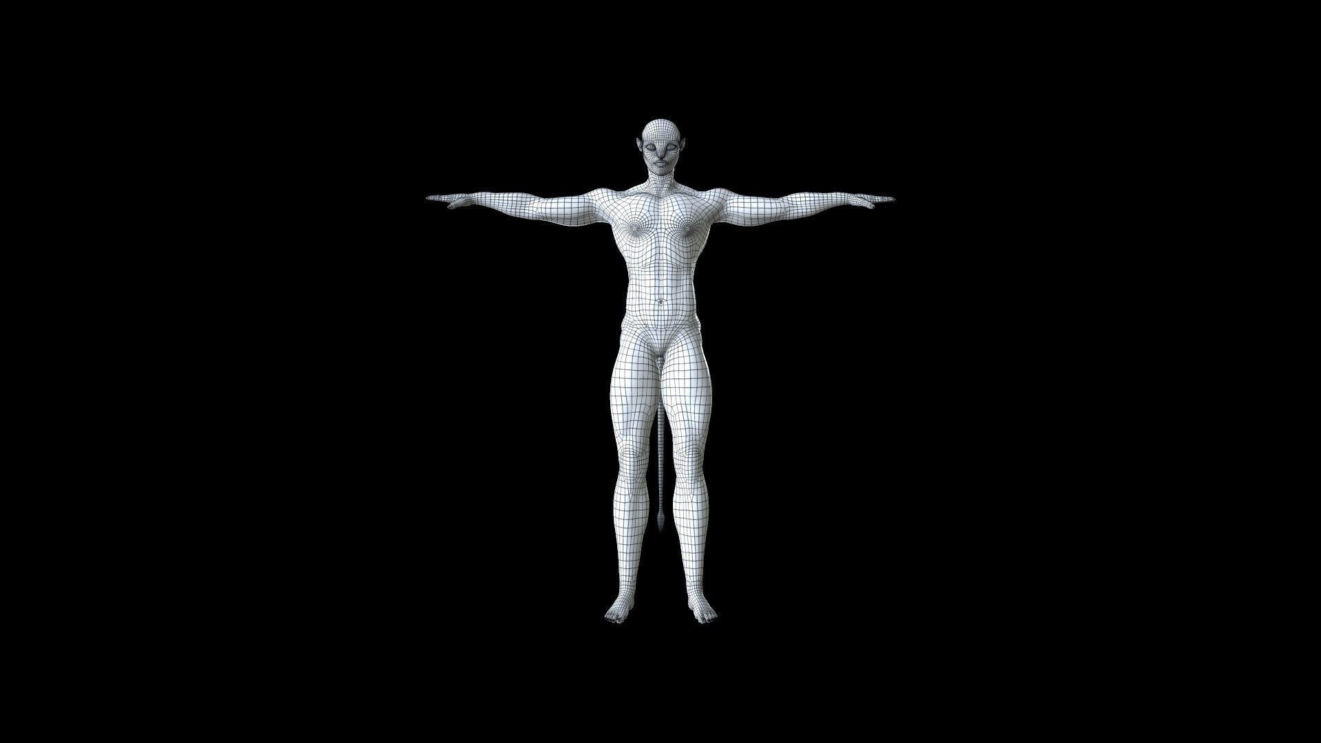 AVTR001 Rigged Avatar 3D model rigged | CGTrader