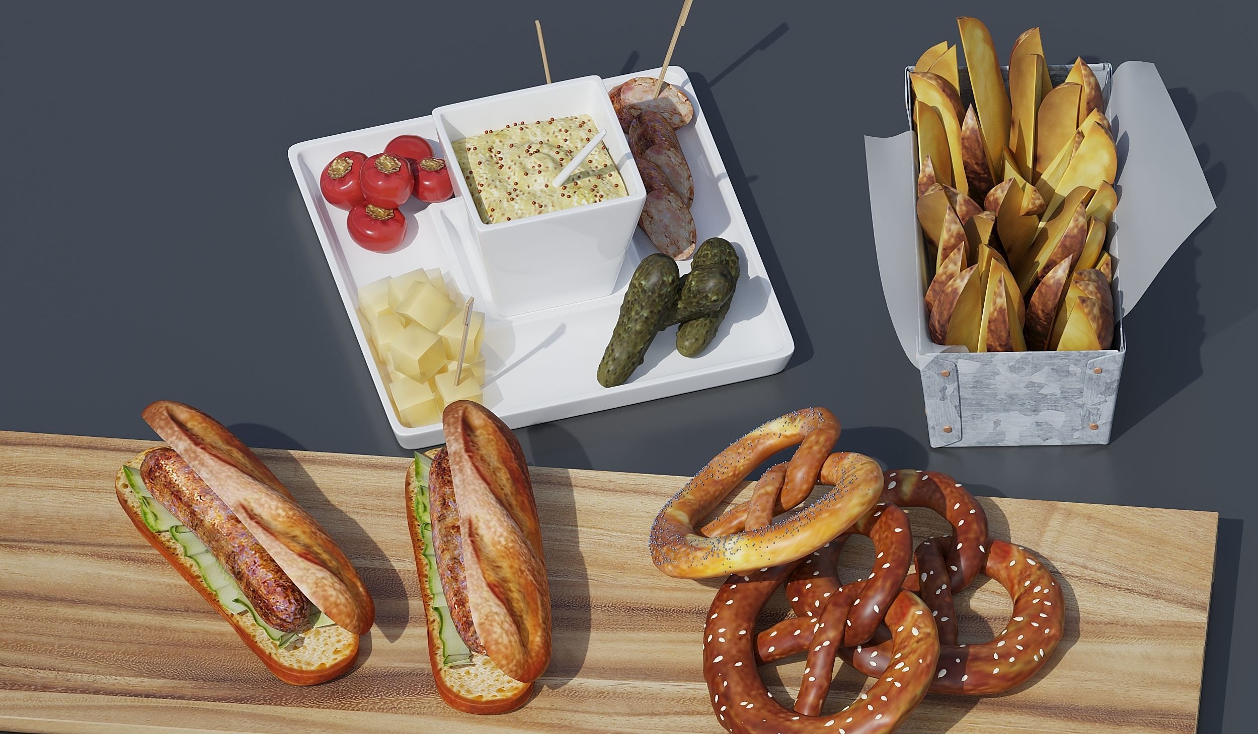 Lunch 3D model | CGTrader