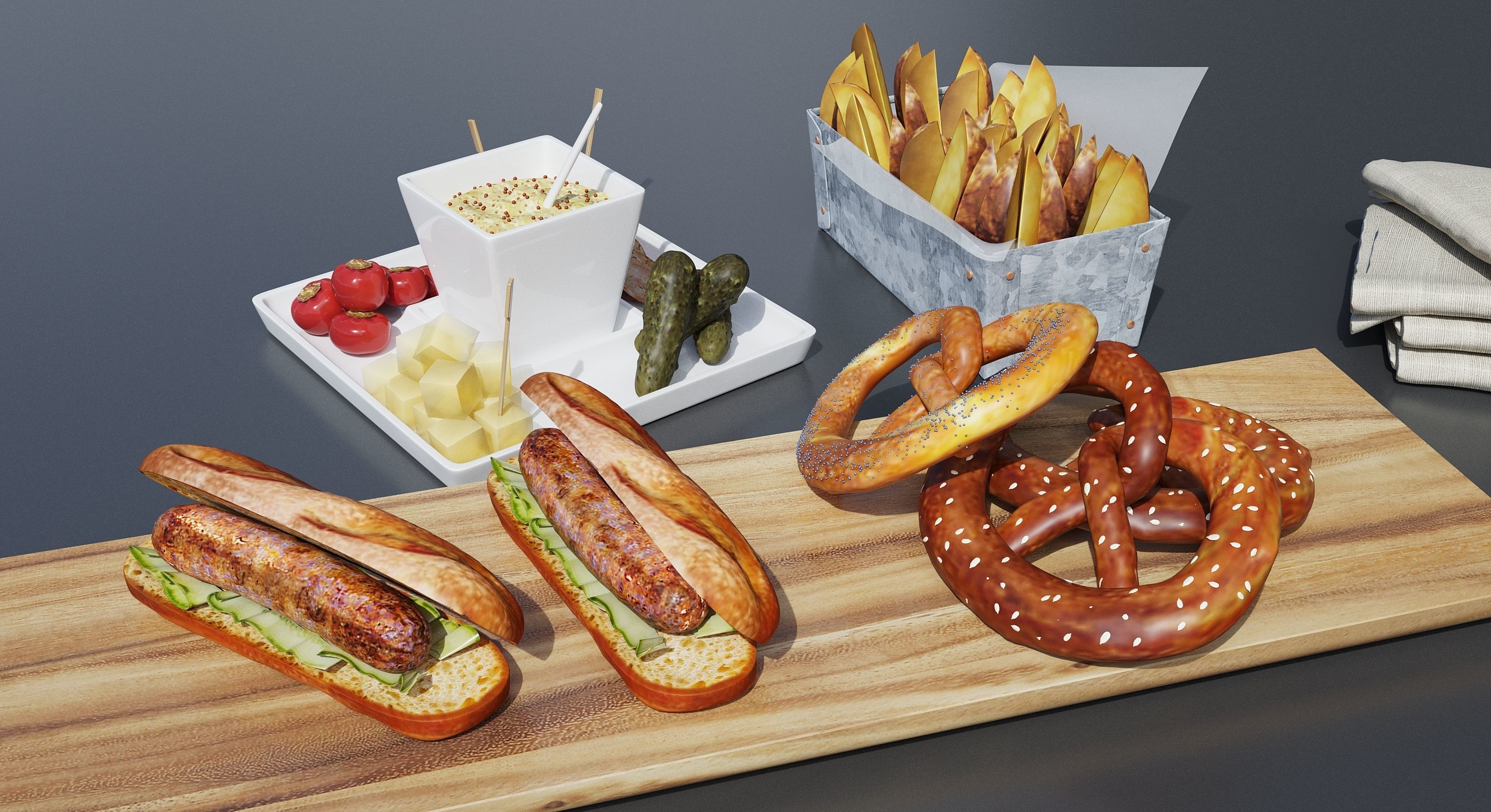 Lunch 3D model | CGTrader