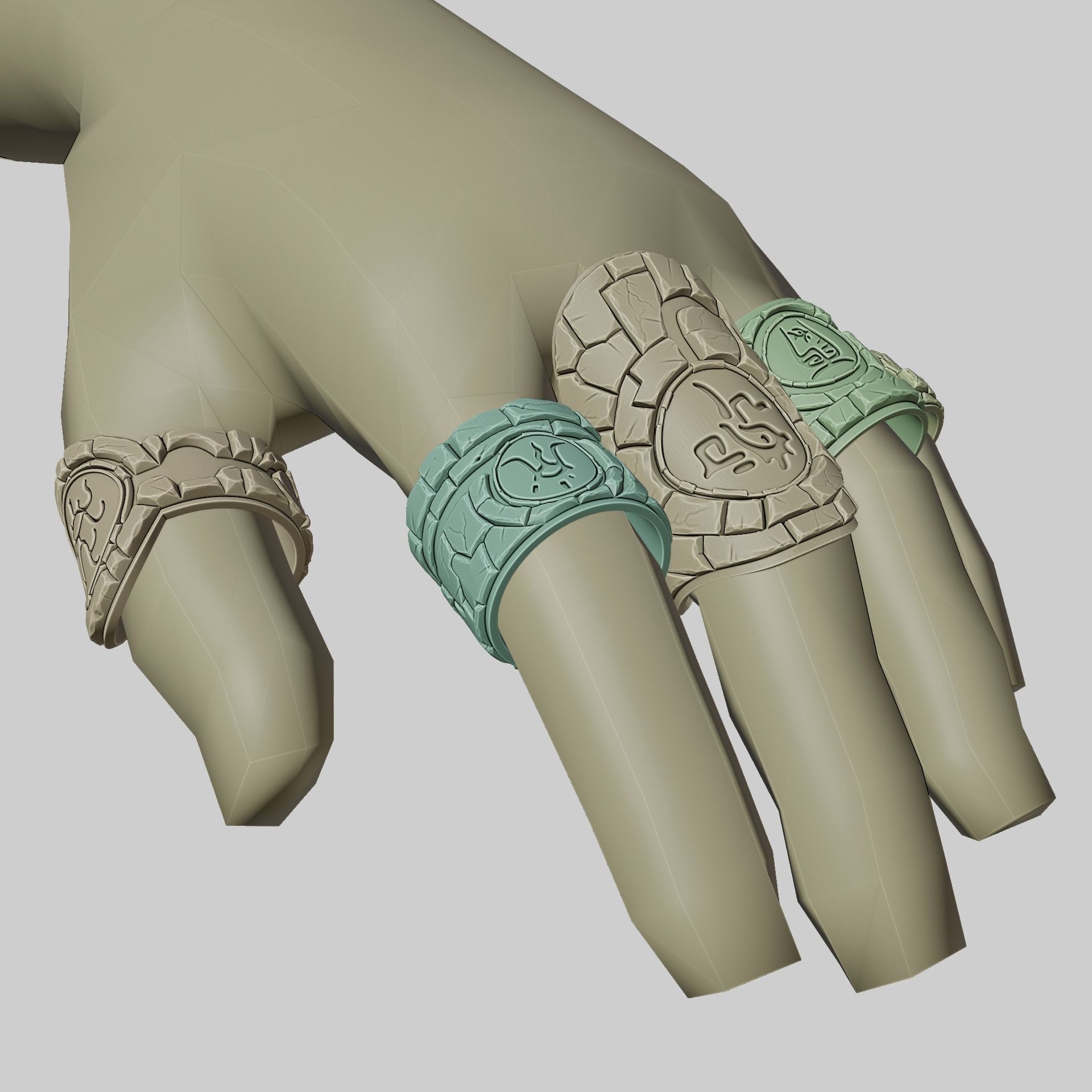 Link UltraHand Rings Set Zelda Tears of the Kingdom 3D model 3D ...