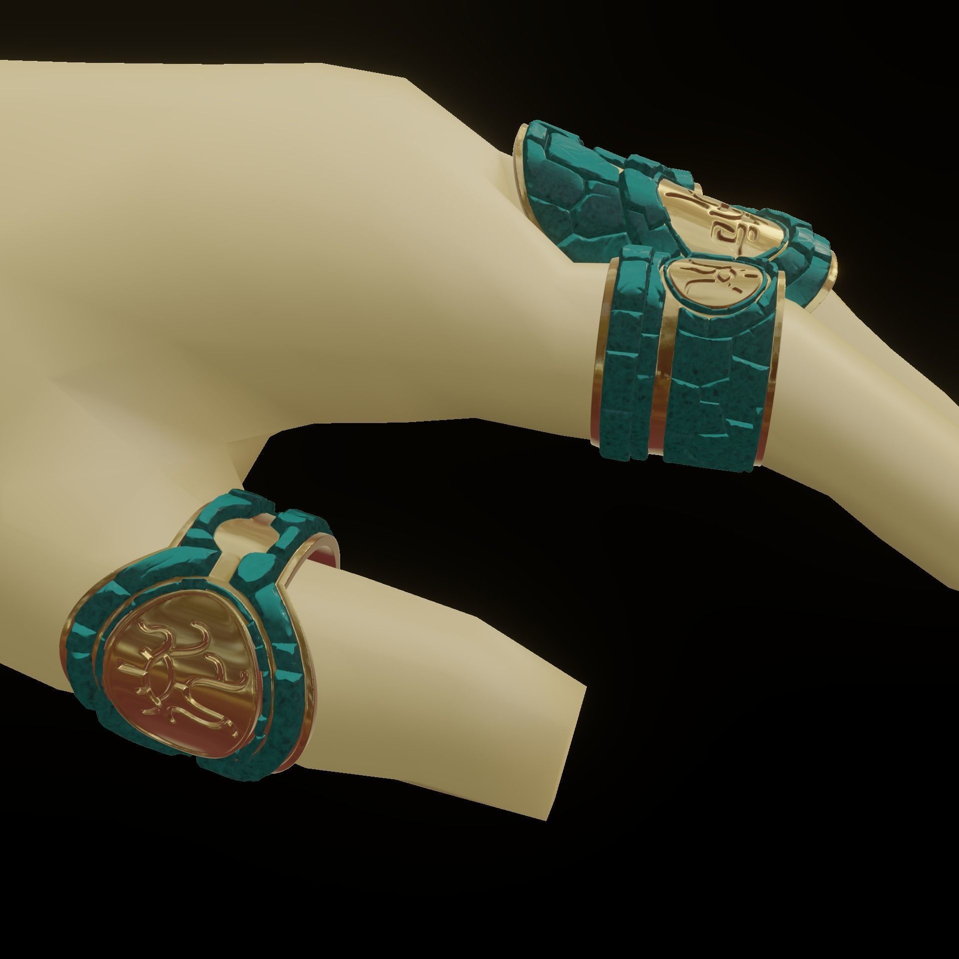 Link UltraHand Rings Set Zelda Tears of the Kingdom 3D model 3D ...