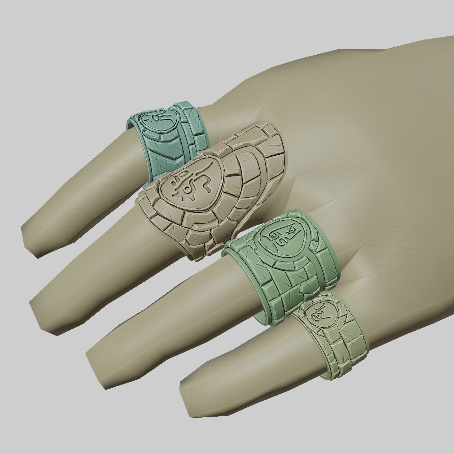 Link UltraHand Rings Set Zelda Tears of the Kingdom 3D model 3D ...