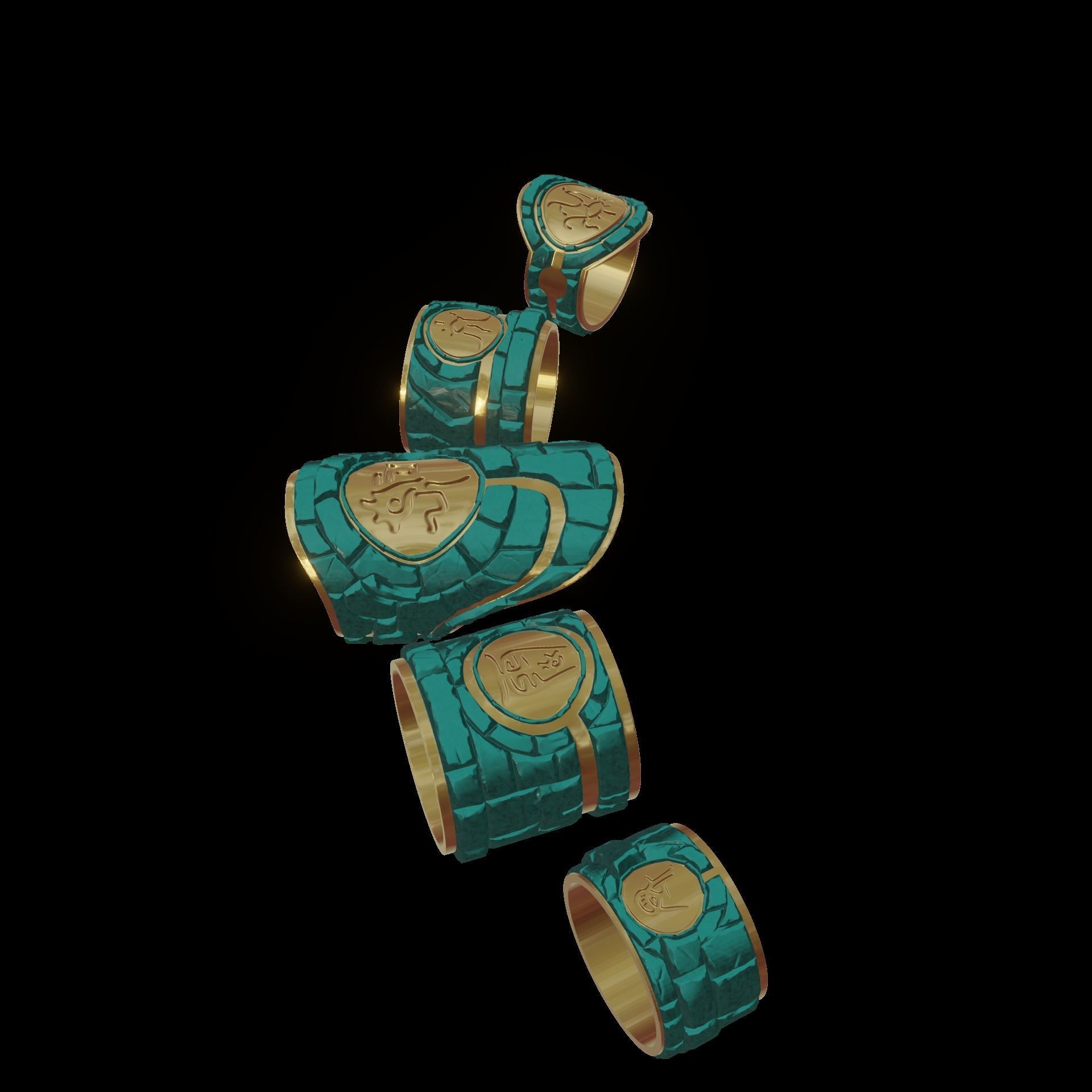 Link UltraHand Rings Set Zelda Tears of the Kingdom 3D model 3D ...