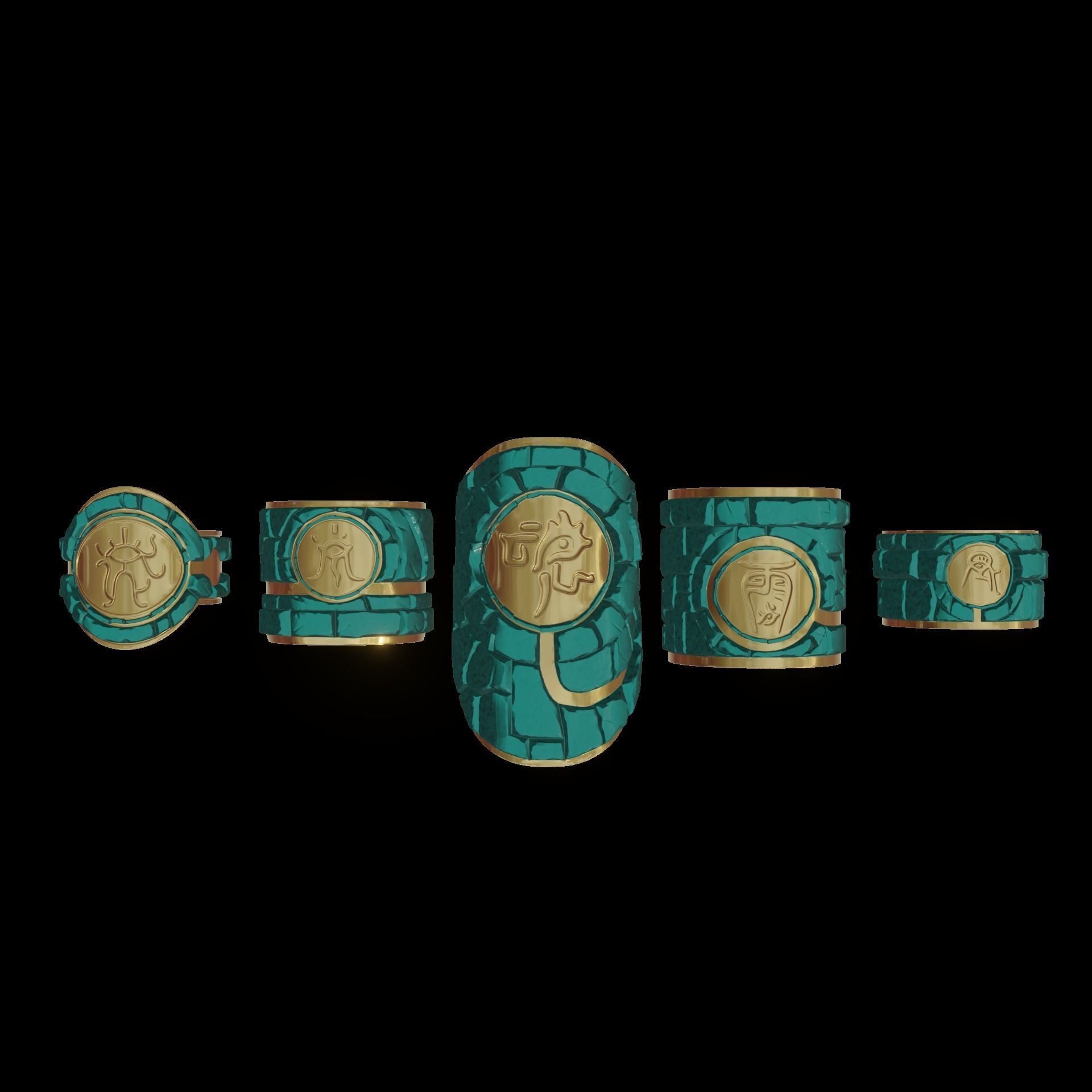 Link UltraHand Rings Set Zelda Tears of the Kingdom 3D model 3D ...