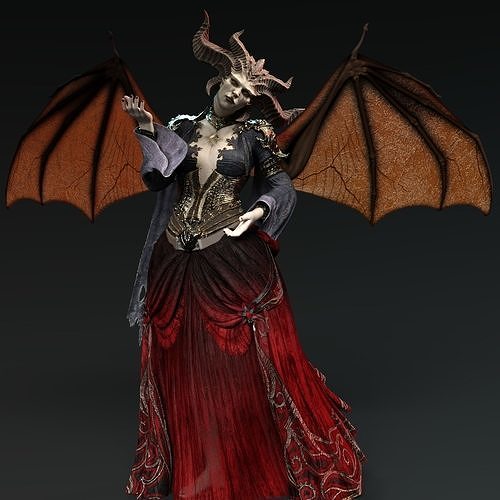 Lilith character 3D model rigged | CGTrader