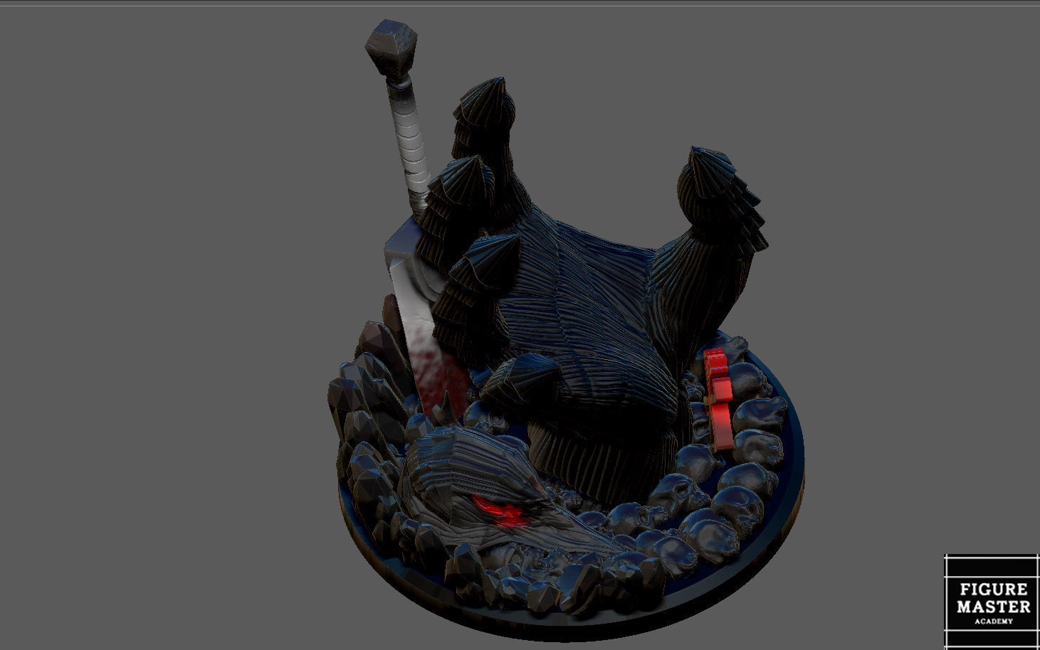 BERSERK GUTS HAND PS4 PS5 CONTROLLER HOLDER ANIME FANTASY 3D model 3D ...